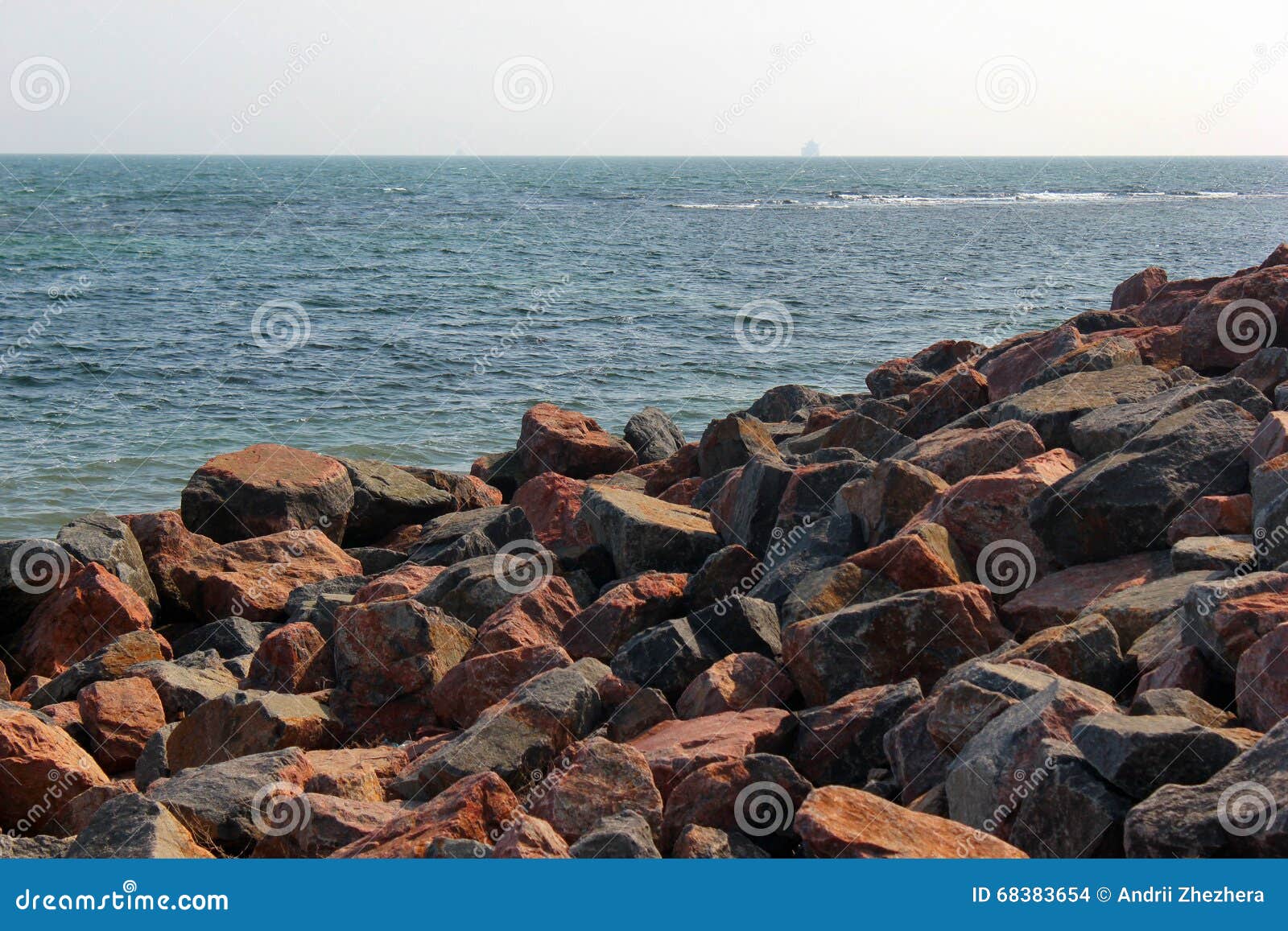 Granite Rocks on a Seashore Stock Photo - Image of rock, stone: 68383654