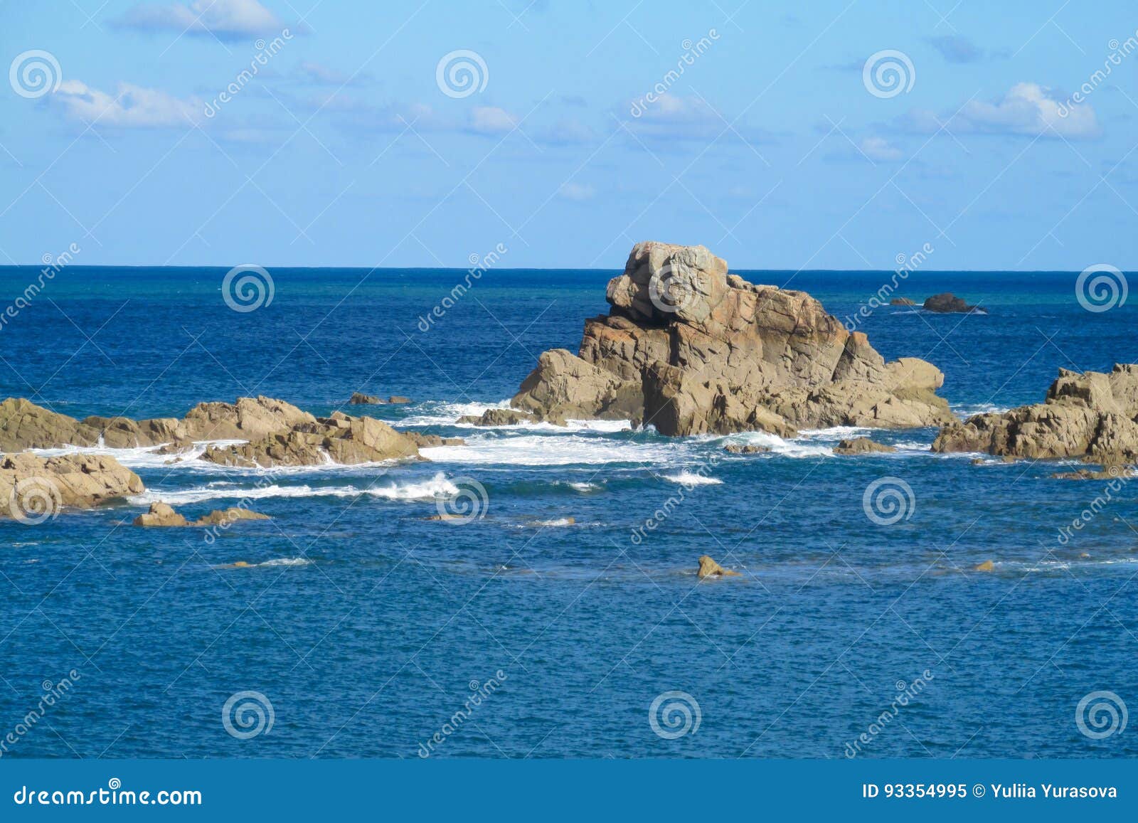 Granite Rocks at Seaside among Waves Stock Image - Image of beach ...
