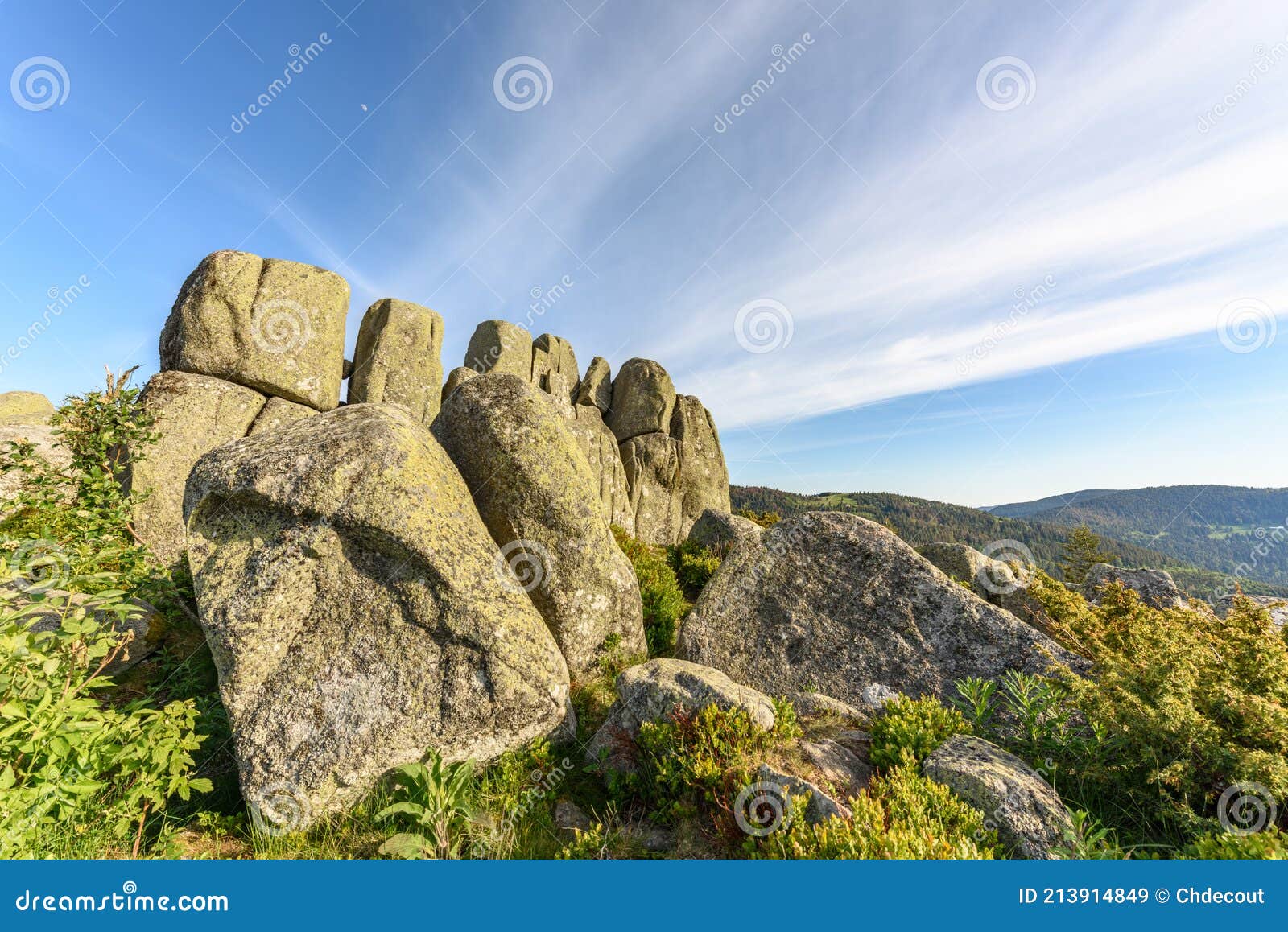 Granite Rocks in the Vosges Mountains Stock Image - Image of mineral ...
