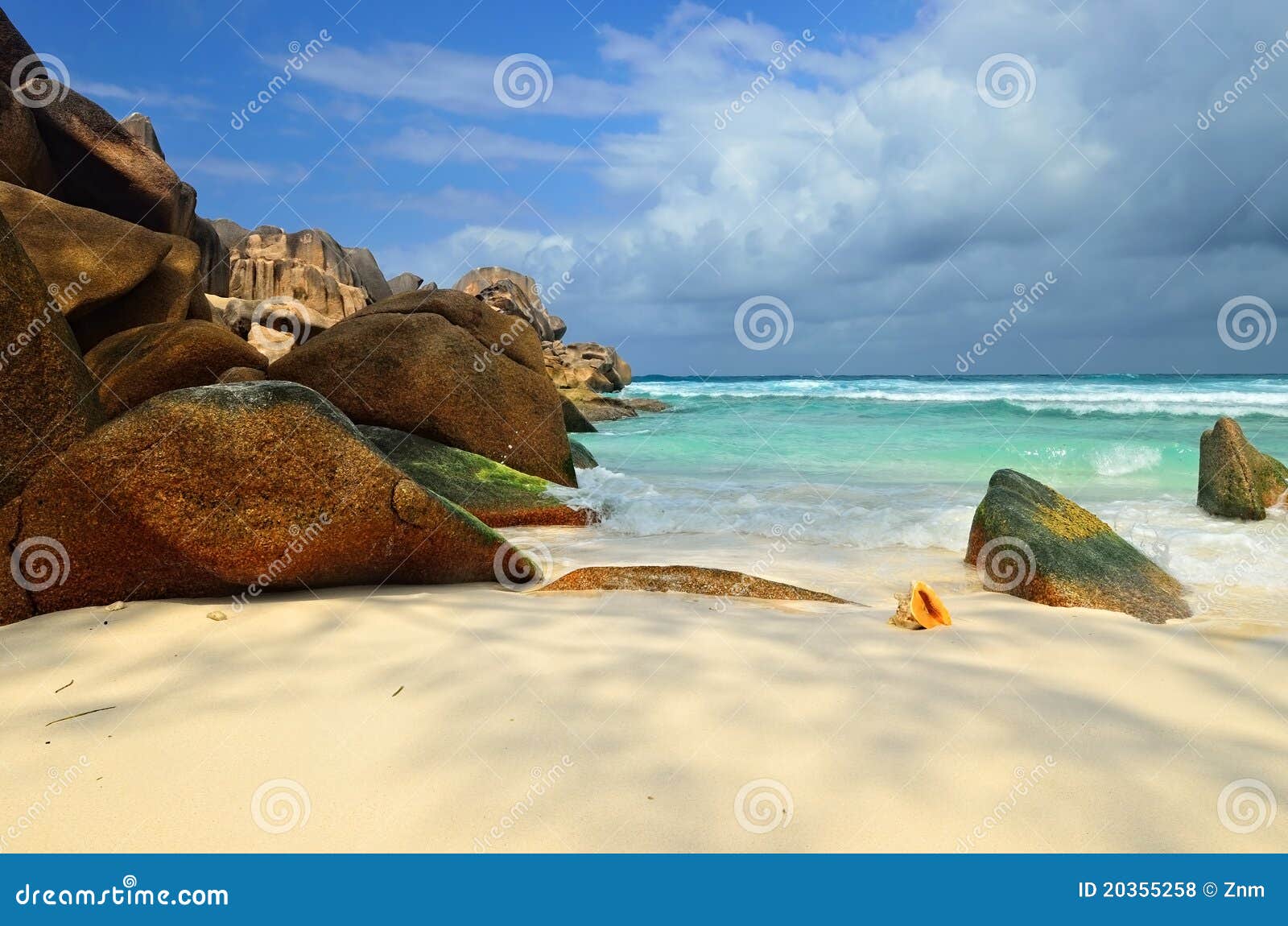 Granite Rocky Beaches on Seychelles Islands Stock Photo - Image of ...