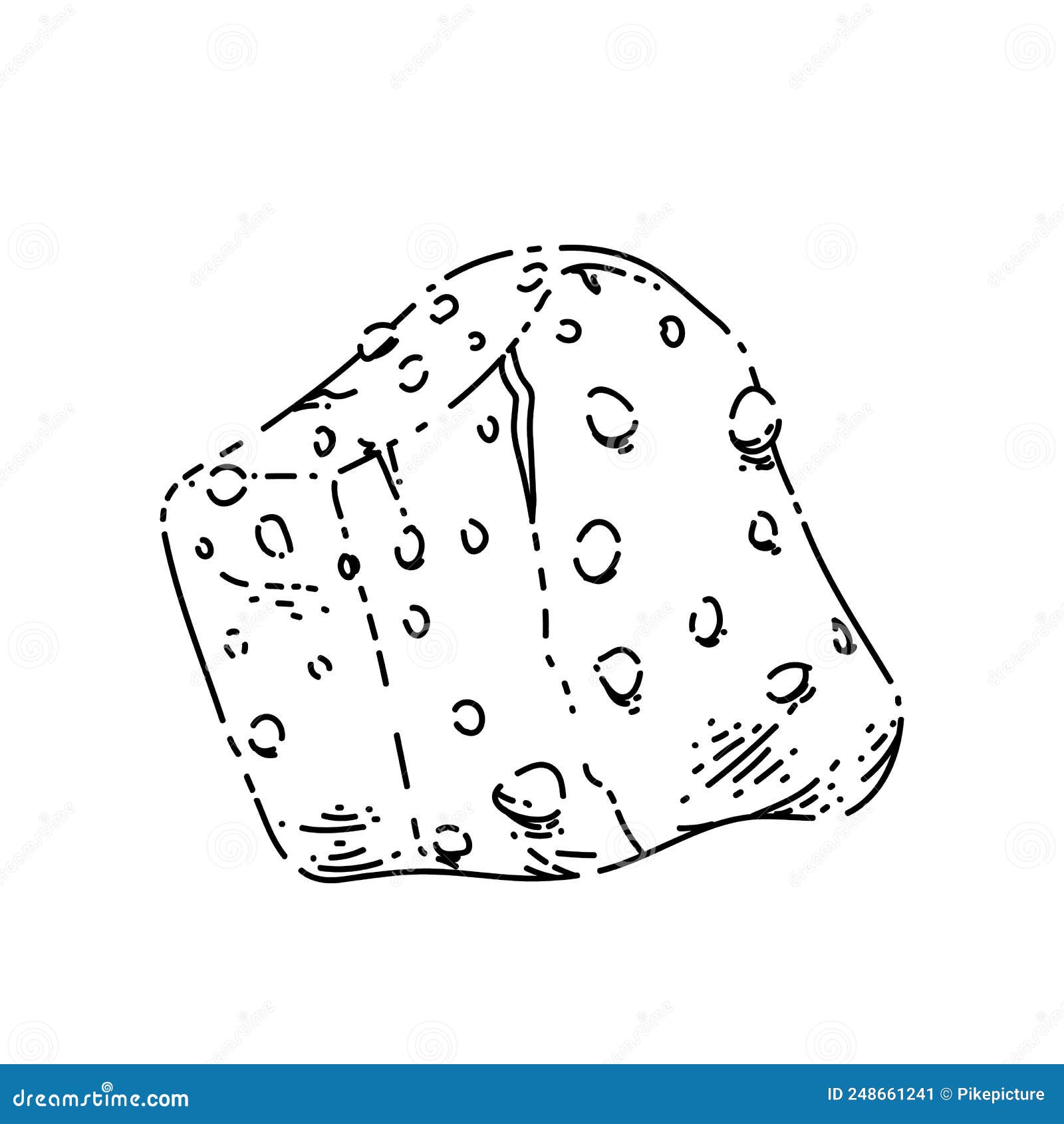 Granite Sketch Hand Drawn Vector Stock Illustration - Illustration of ...