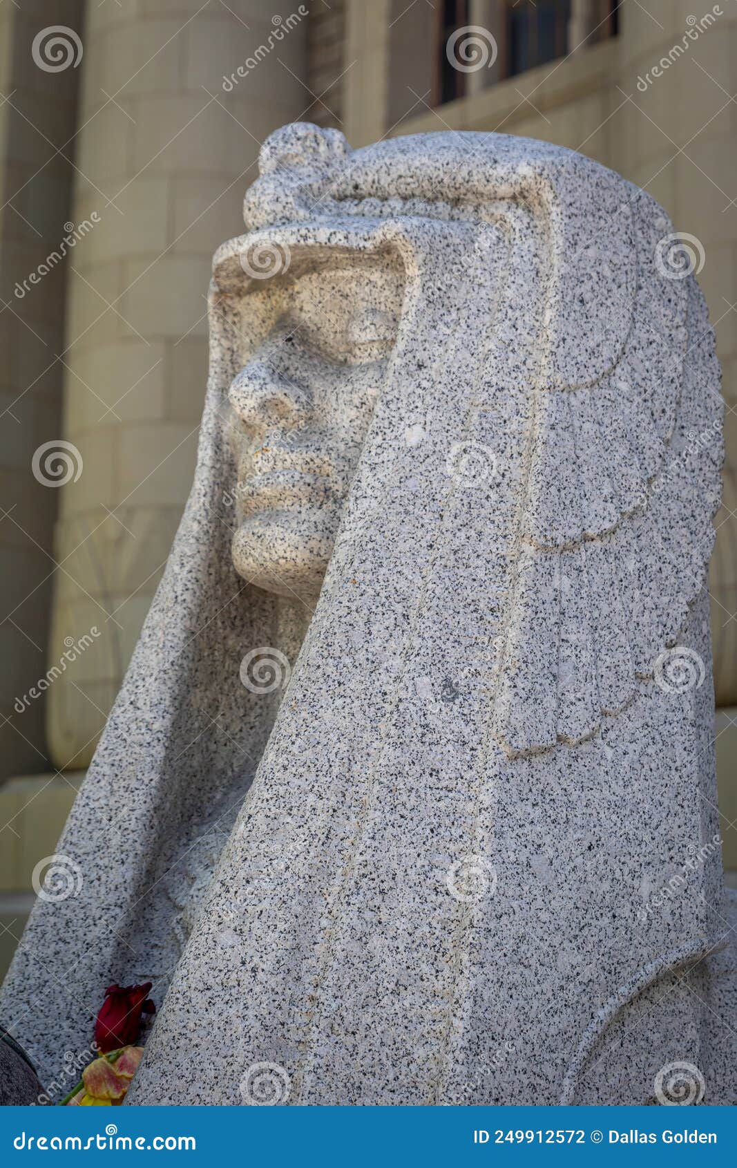 Granite Sphinx with an Orb Statue in Front of Masonic Temple Stock ...