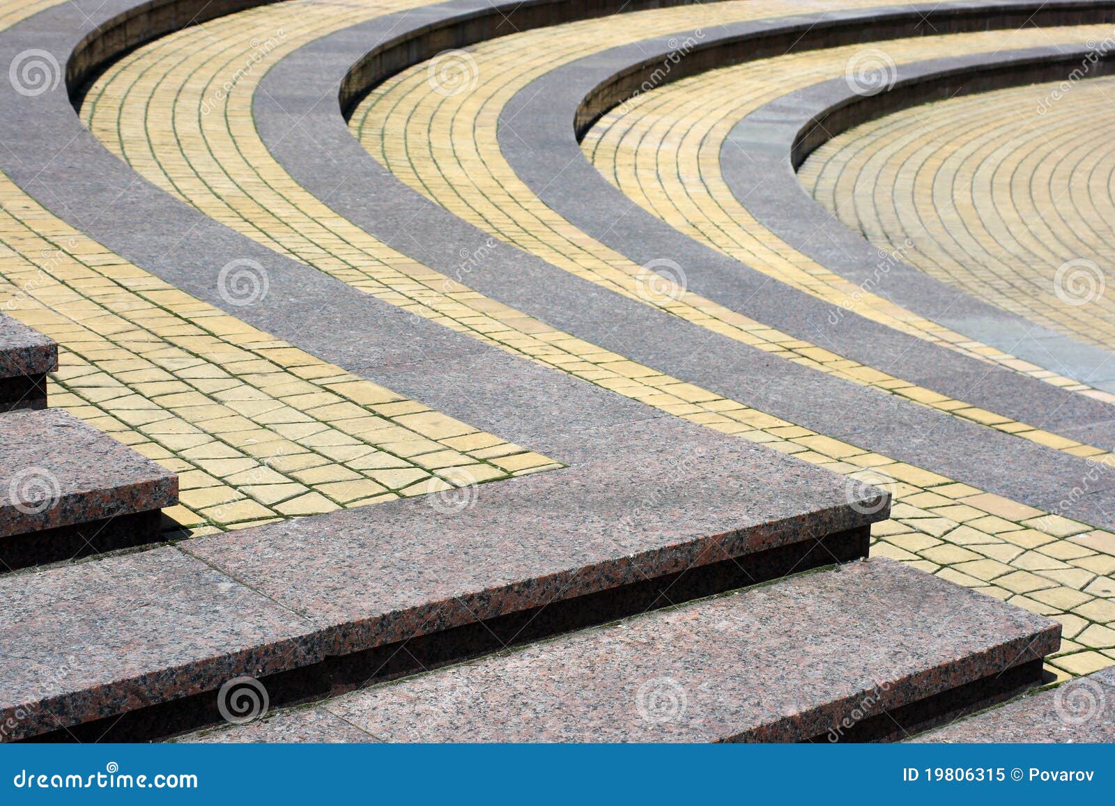 Granite step on the circle stock image. Image of round - 19806315