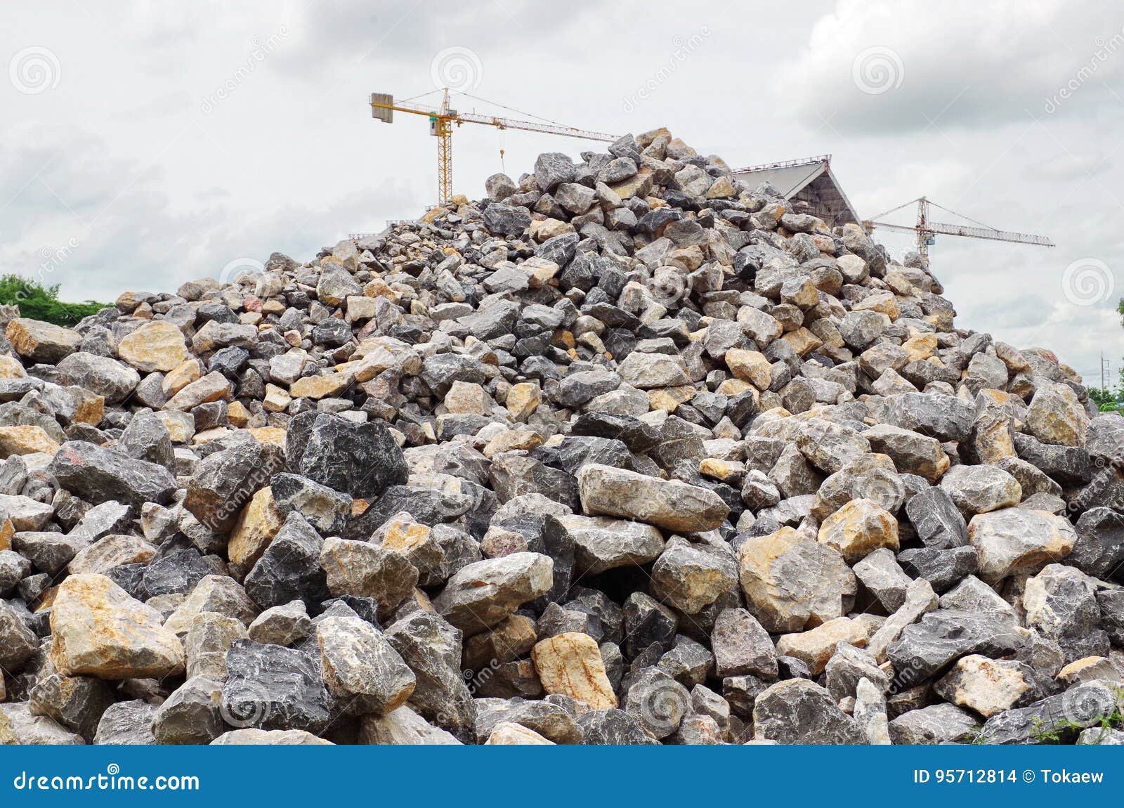 Granite Stone for Construction. Stock Photo - Image of recycled ...