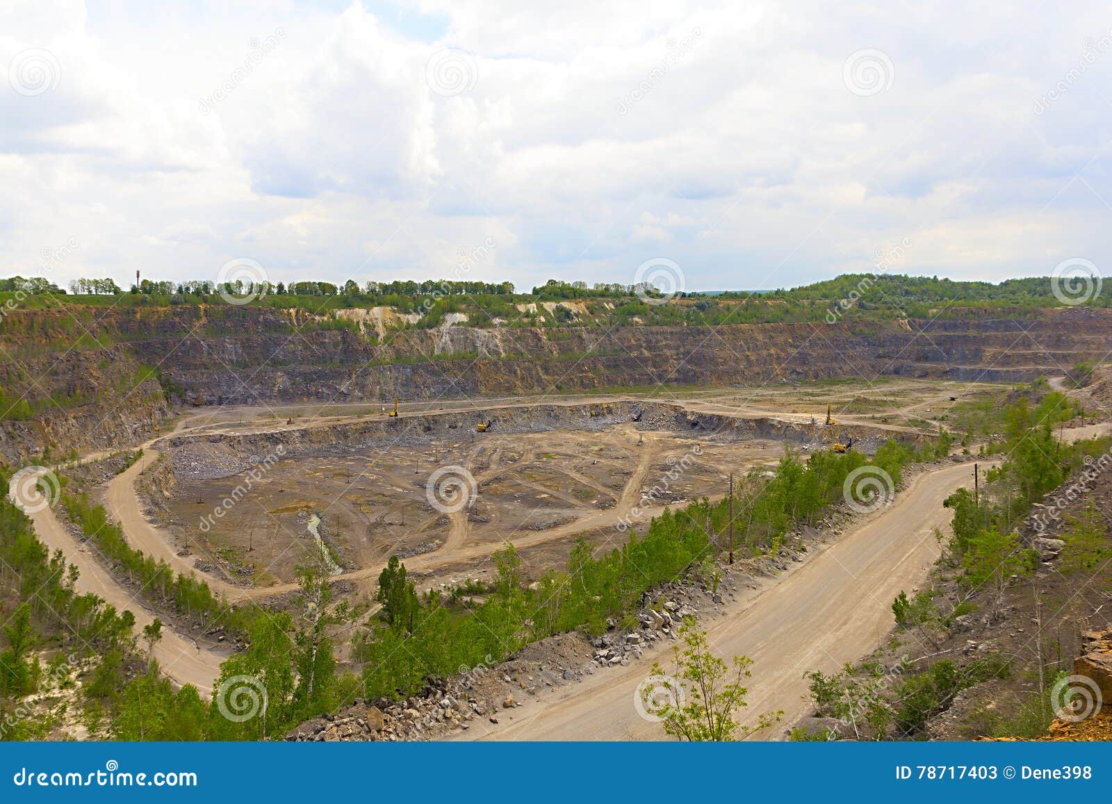 Granite Stone Extraction in the Quarry Stock Image - Image of marble ...
