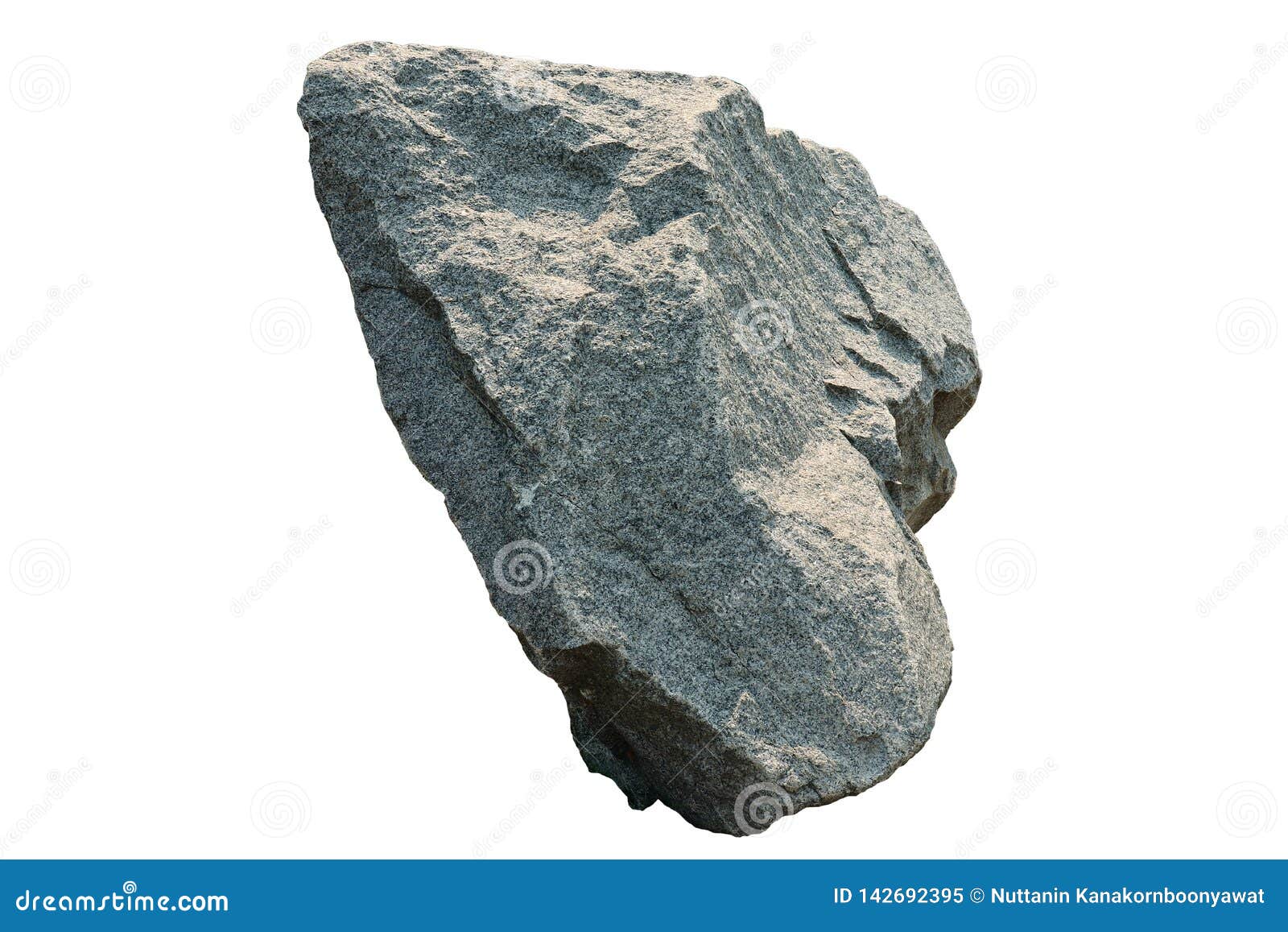 Granite Stone, Fragment of Granite on Ground on White Background Stock ...