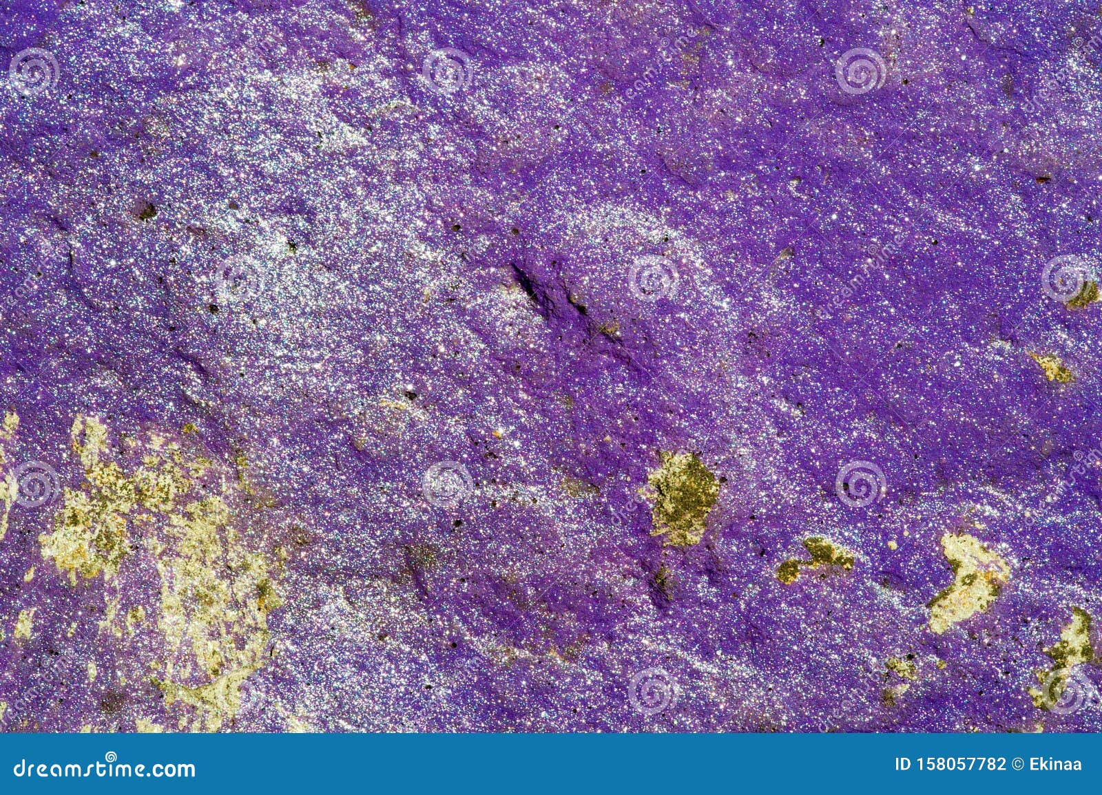 Granite Stone Painted in Blue Paint. Solid Rock Pieces or Solid Mass ...