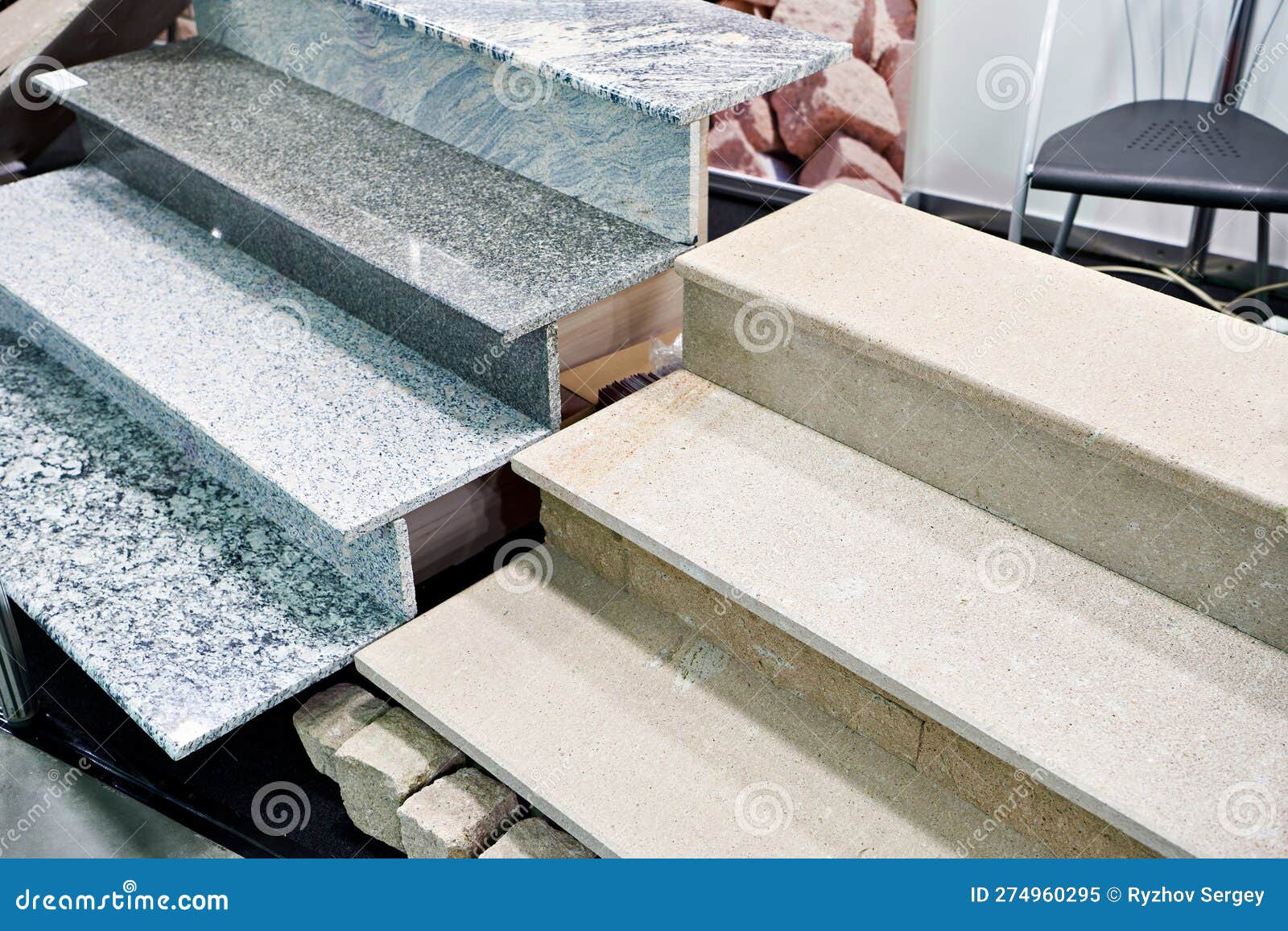 Granite and stone stairs stock image. Image of angle - 274960295