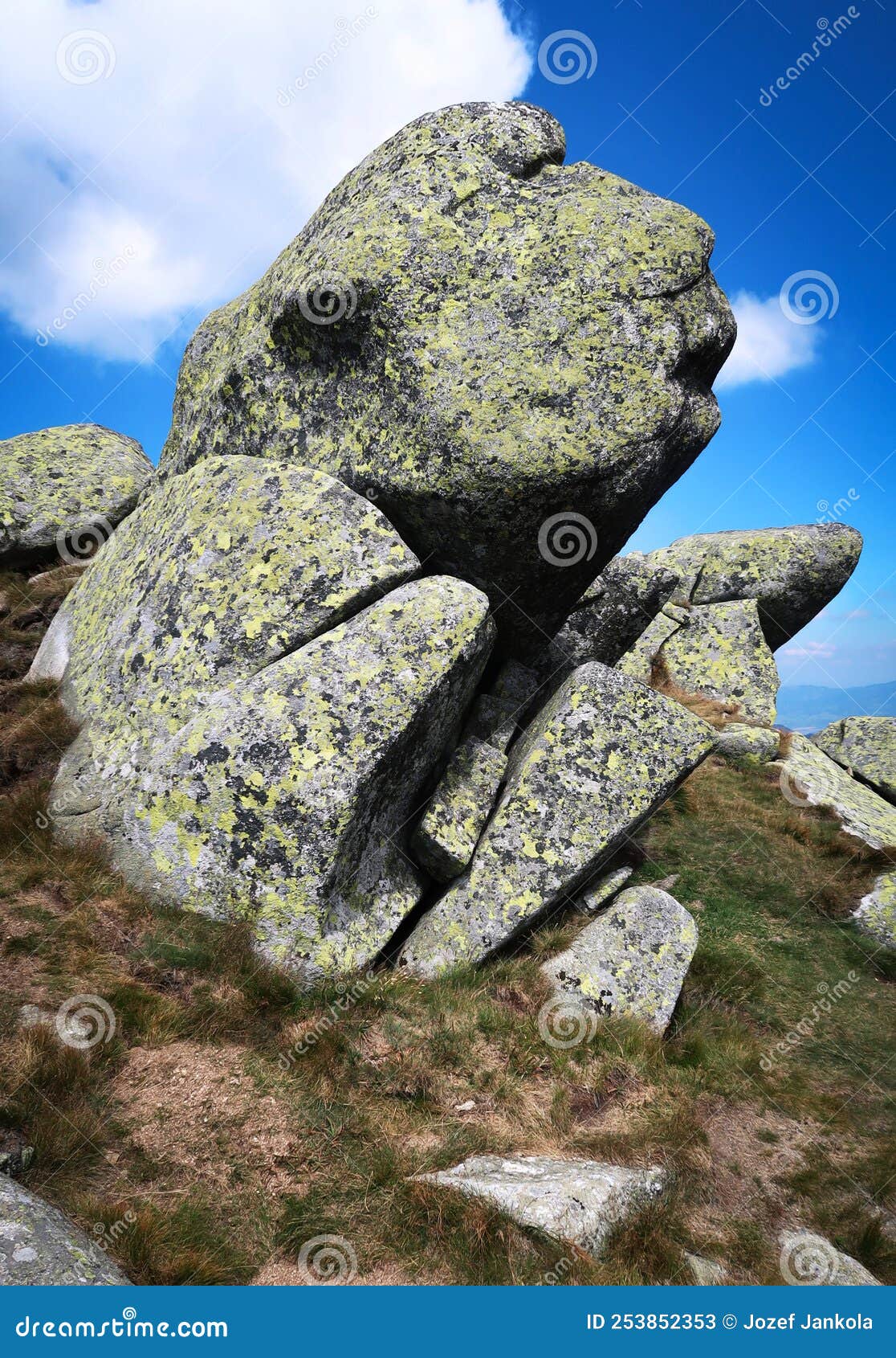 Granite Stone Troll on the Hiking Trail Stock Image - Image of norway ...