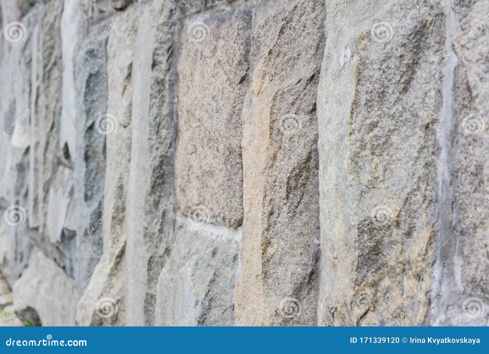 Granite Stone Wall. Perspective Background Texture Stock Photo - Image ...