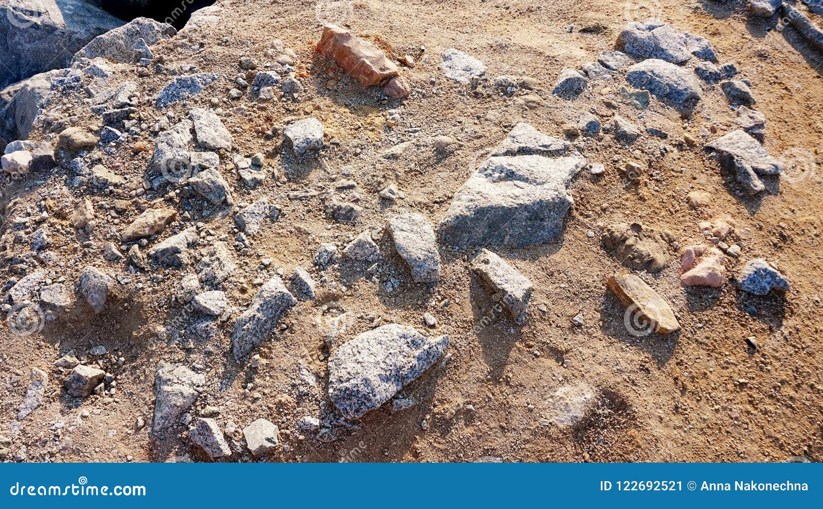 Granite Stones in the Ground, Emerging To the Surface Stock Image ...