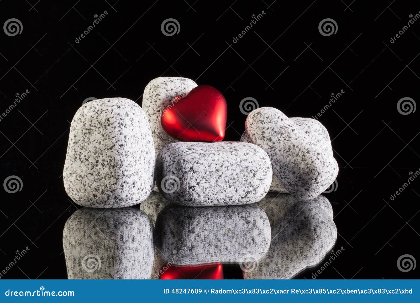 Granite Stones and Love Symbol Stock Image - Image of decoration ...
