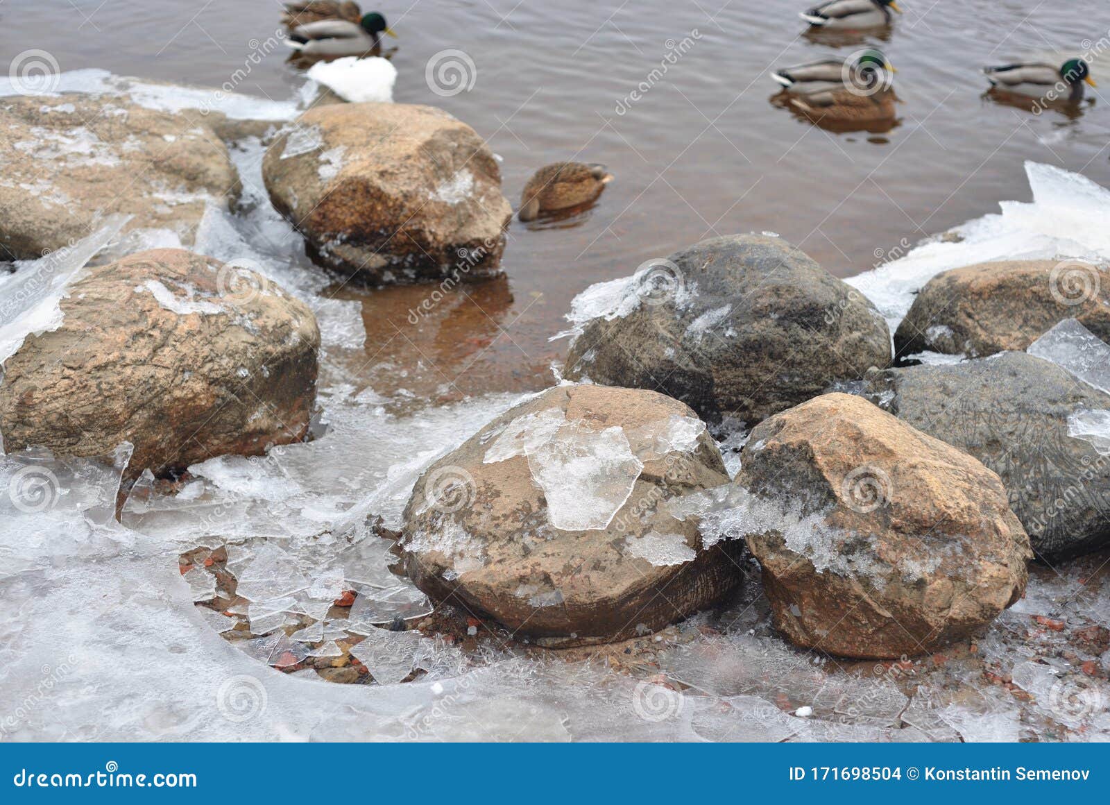 Granite Stones on the River Bank Stock Photo - Image of river, russia ...