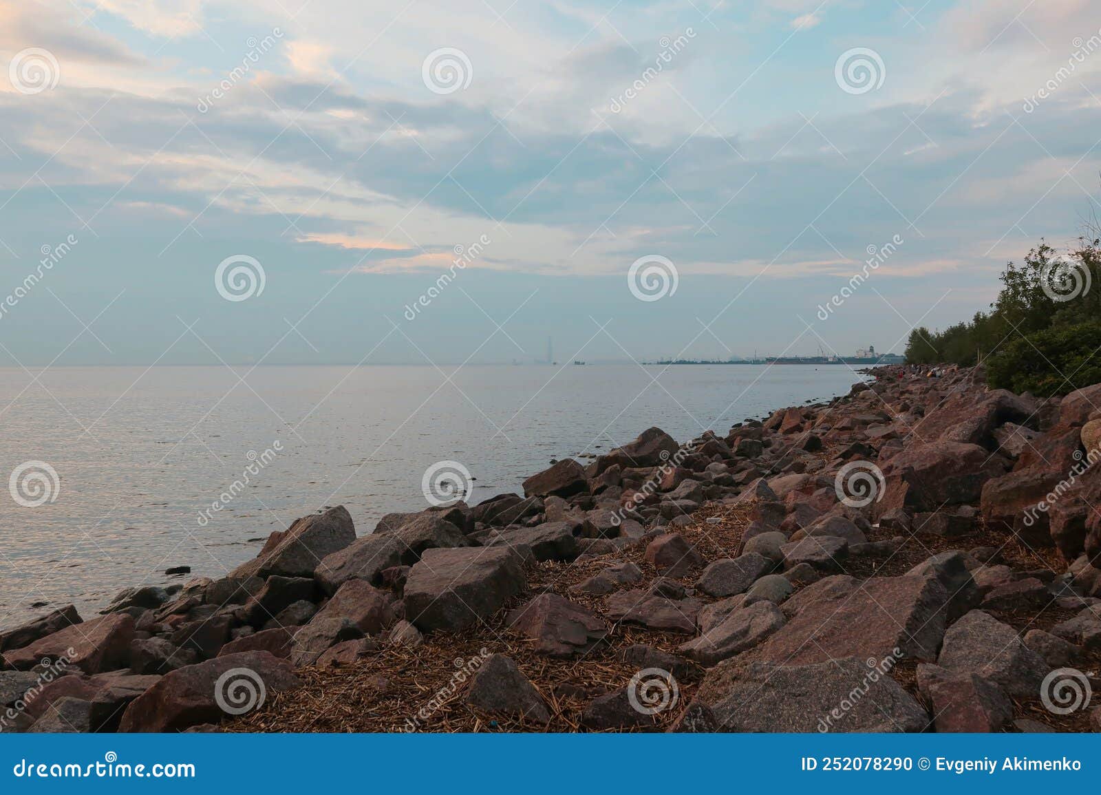 Granite Stones on the Seashore Stock Photo - Image of shore, vacation ...
