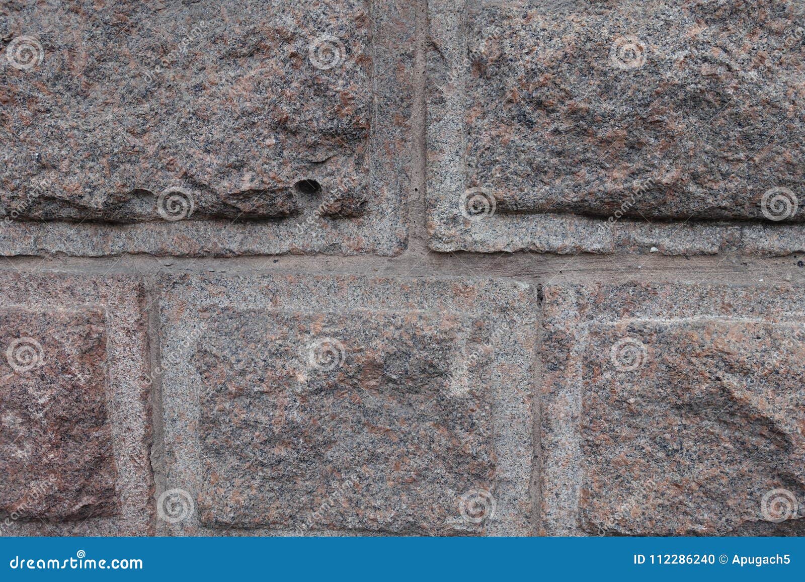 Granite Wall Made in Rustication Technique Stock Photo - Image of ...