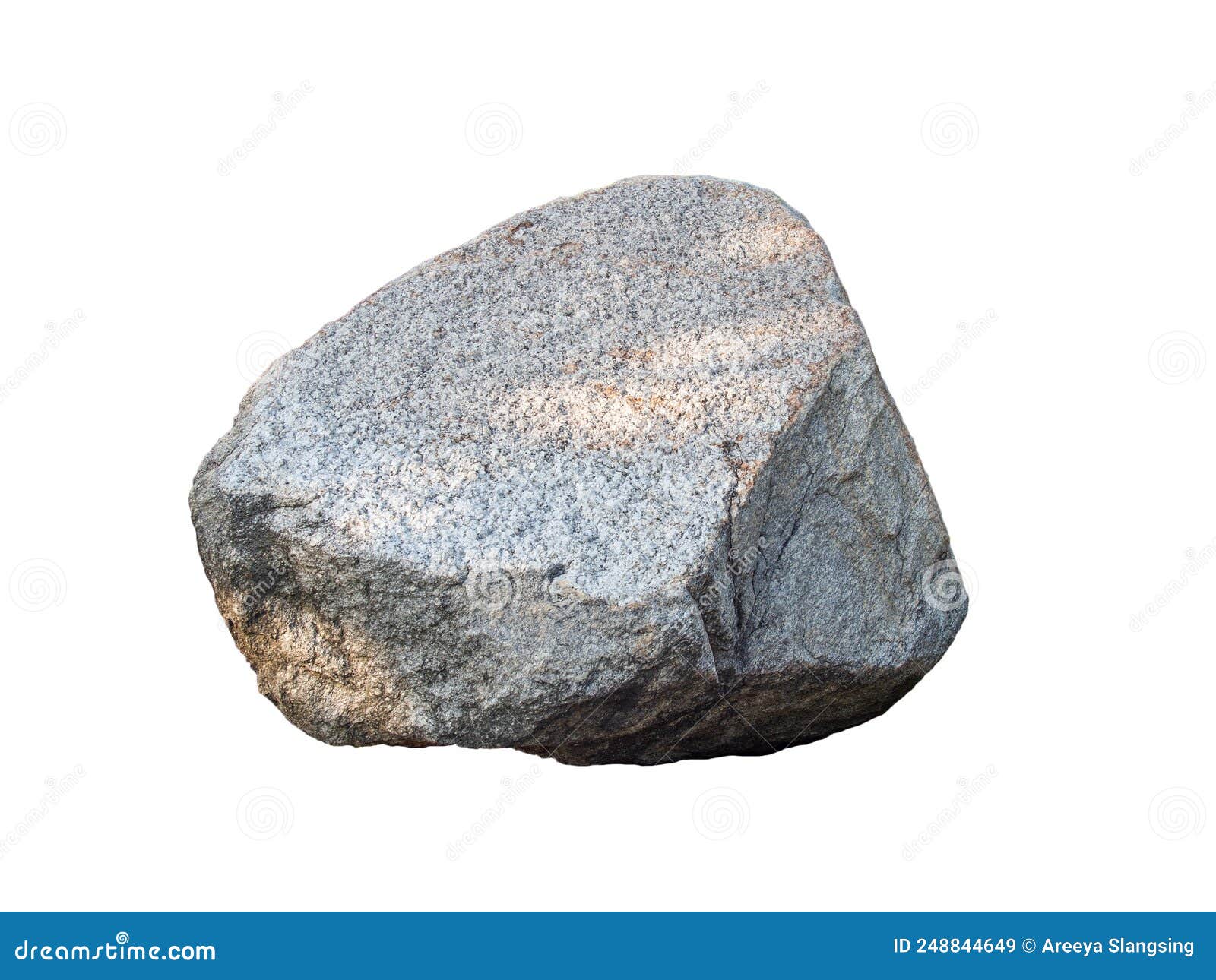 Granito De Pedra Grande Isolado Em Branco Imagem de Stock - Imagem de ...
