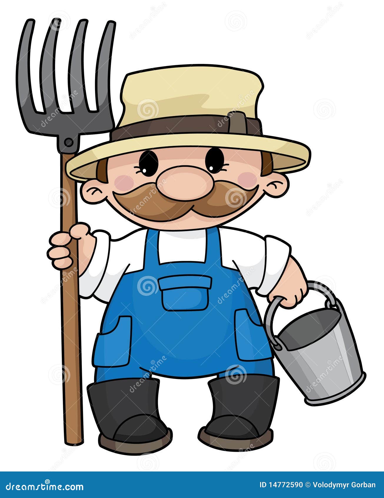 Granjero ilustración del vector. Ilustración de sombrero - 14772590