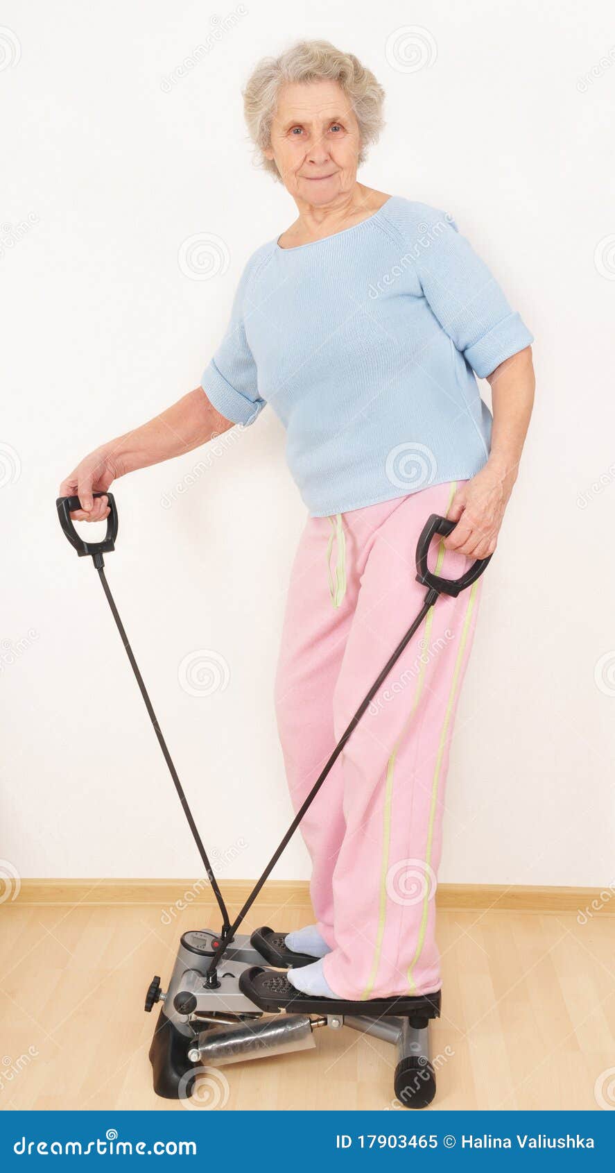 Granny do morning exercise stock image. Image of life - 17903465