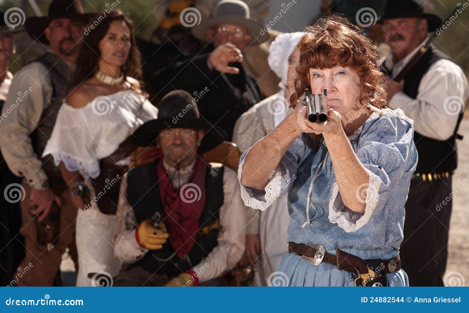 Mad Granny With Rifle Royalty-Free Stock Image | CartoonDealer.com ...