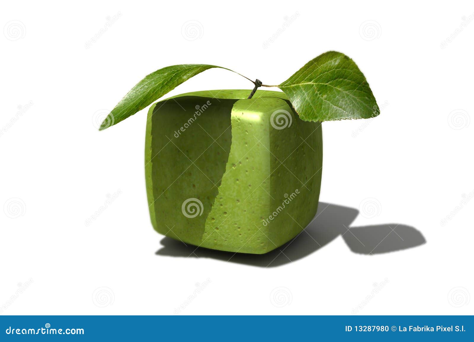 Granny Smith cube stock illustration. Illustration of ecology - 13287980