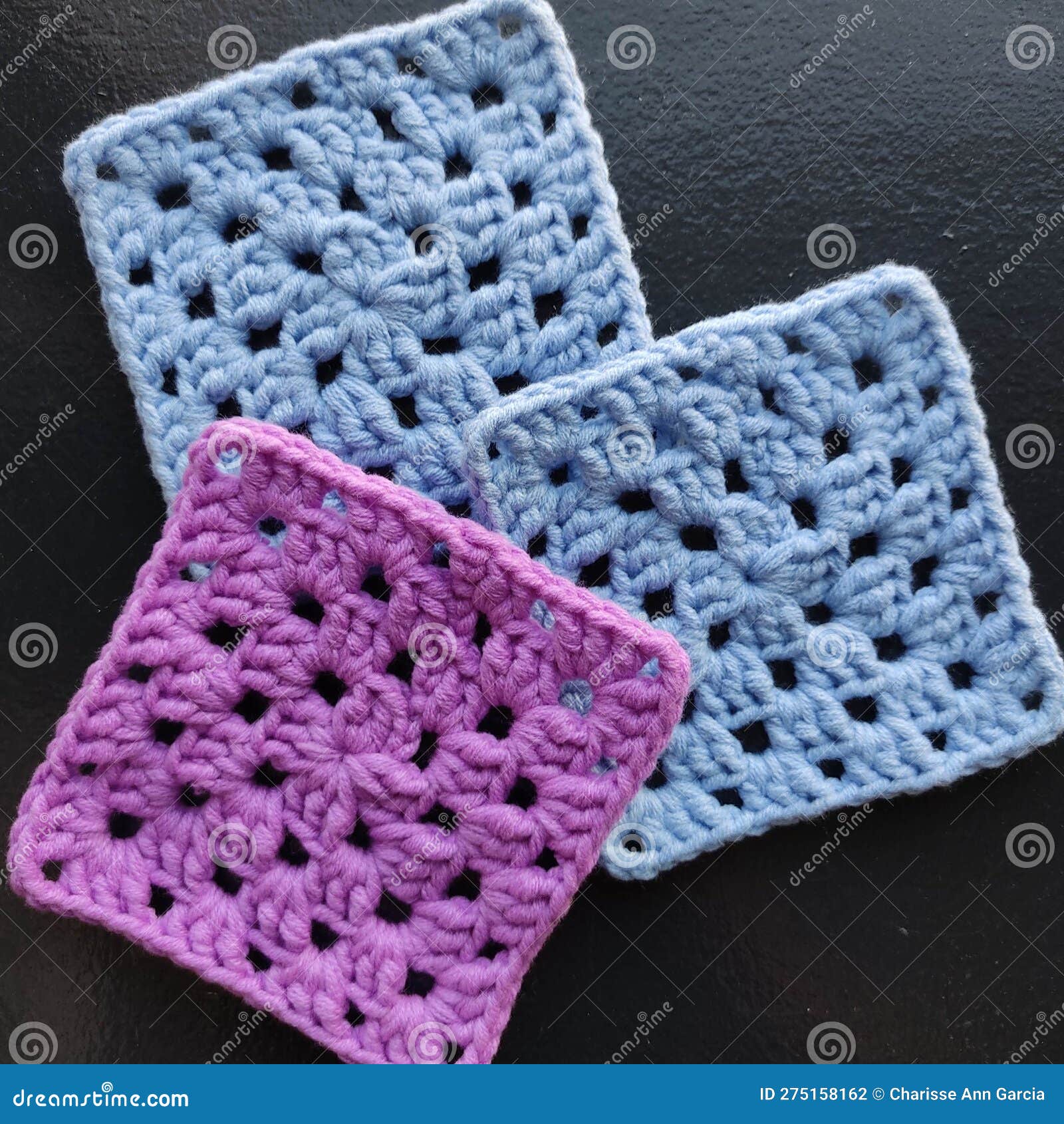 Granny Square Coaster stock photo. Image of craft, coaster - 275158162