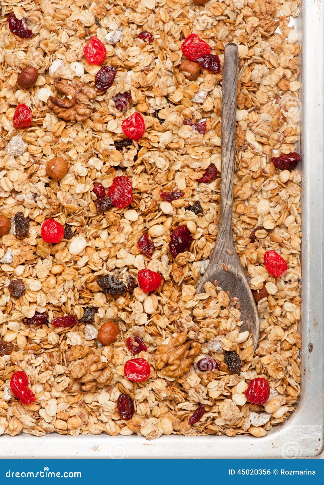 Granola with Berries and Nuts Stock Photo - Image of homemade ...