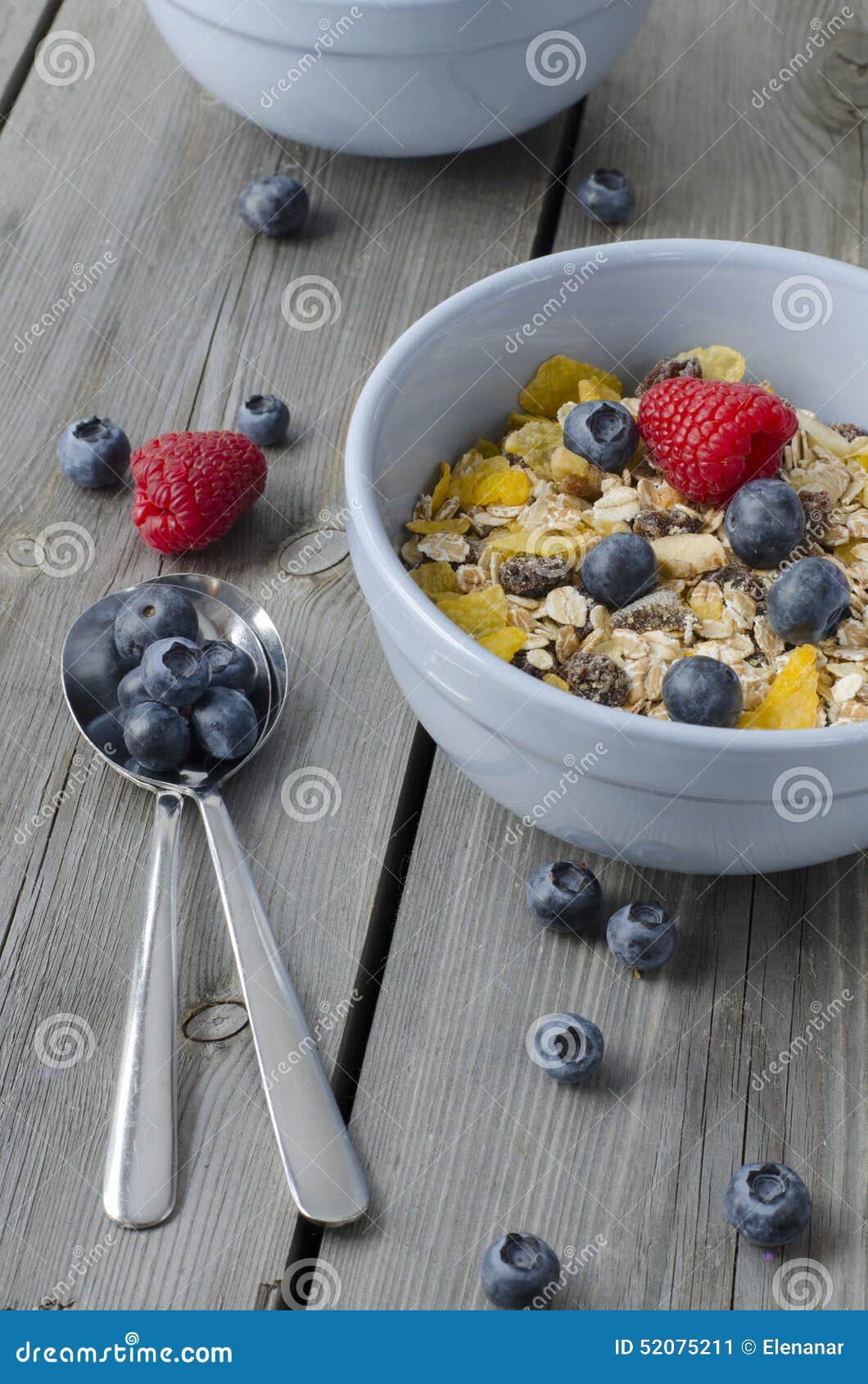 Granola with fresh berries stock image. Image of dieting - 52075211