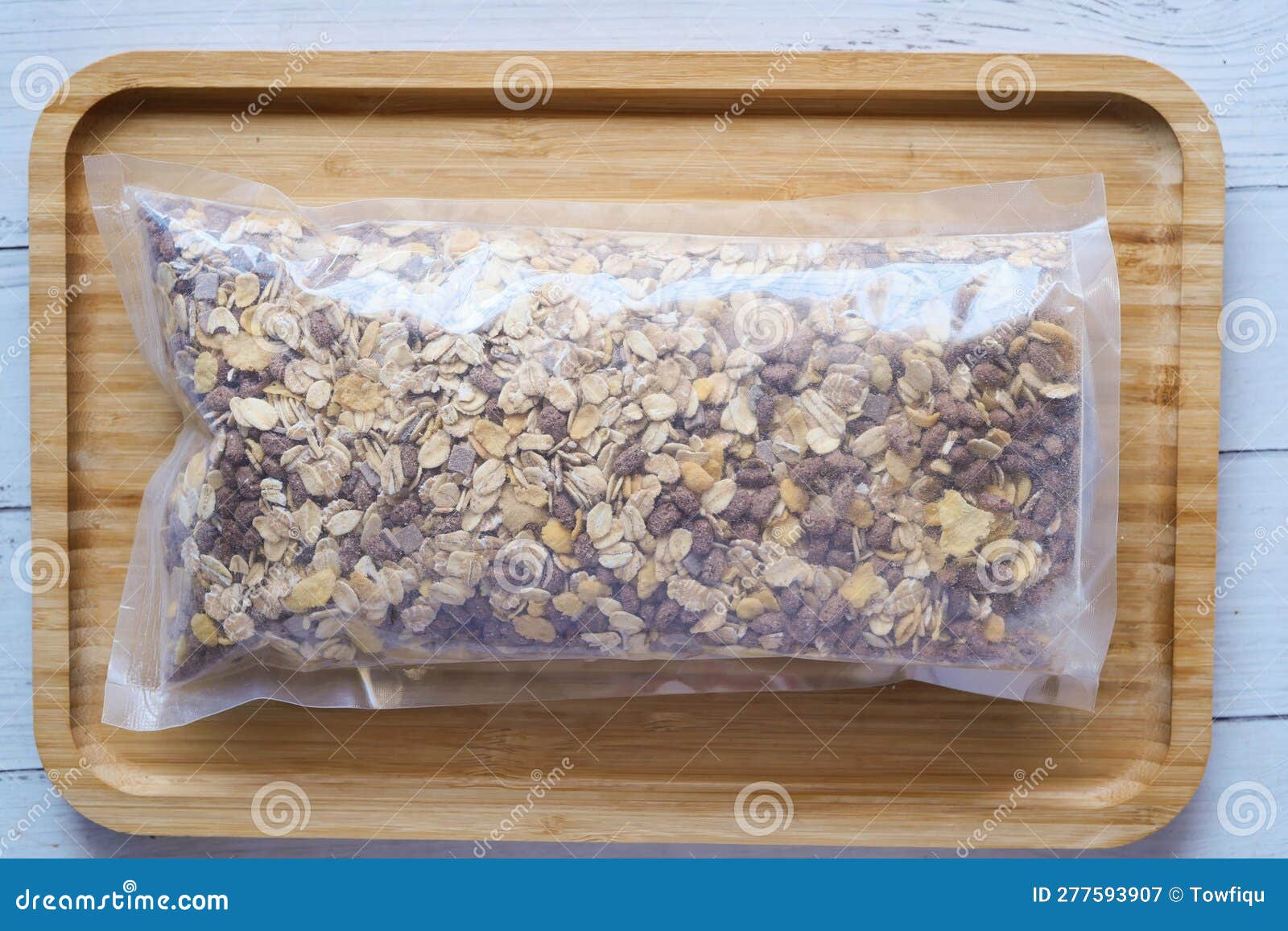 Granola Musli in a Plastic Packet on Table Stock Image - Image of ...