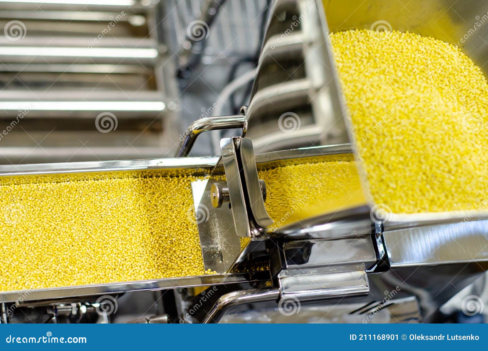 Granola Packaging Machine. Cereal and Grains Packaging Stock Image ...