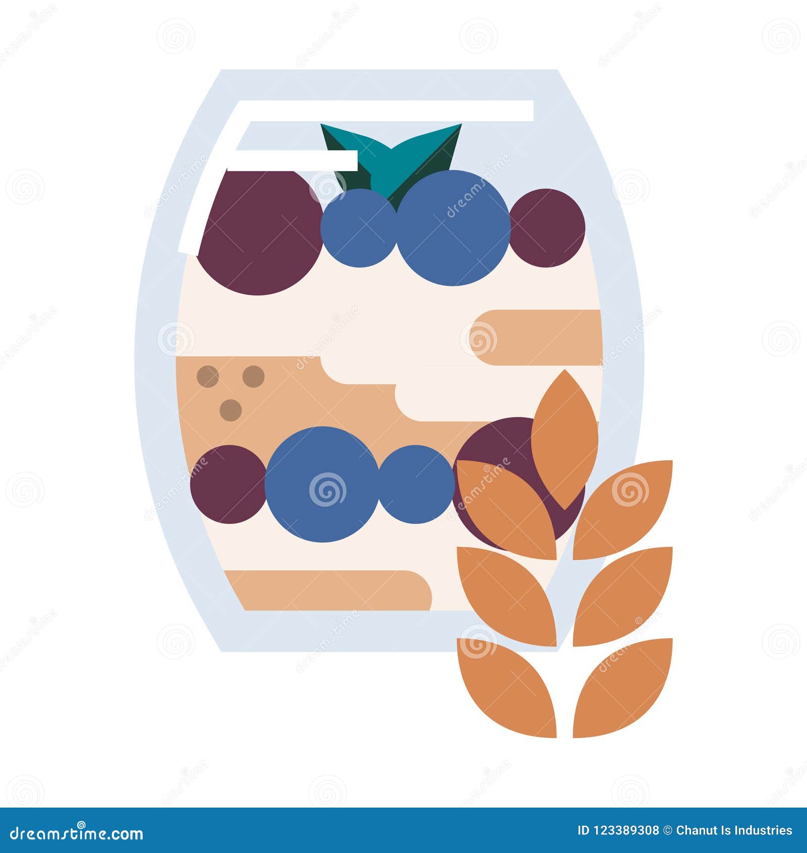 Granola Vector Illustration Stock Vector - Illustration of flake, wheat ...