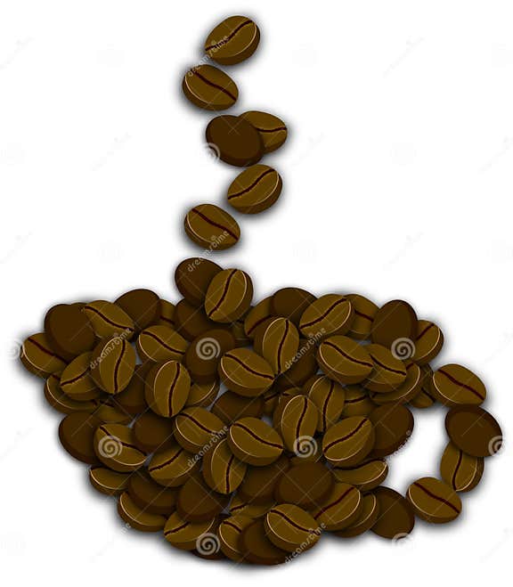 Granos de café ilustración del vector. Ilustración de sabor - 17534679