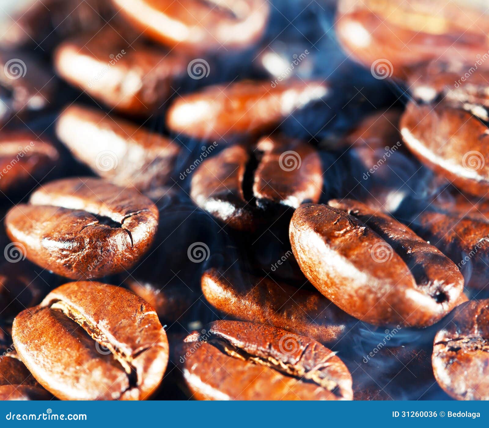 Granos de café con humo foto de archivo. Imagen de travieso - 31260036