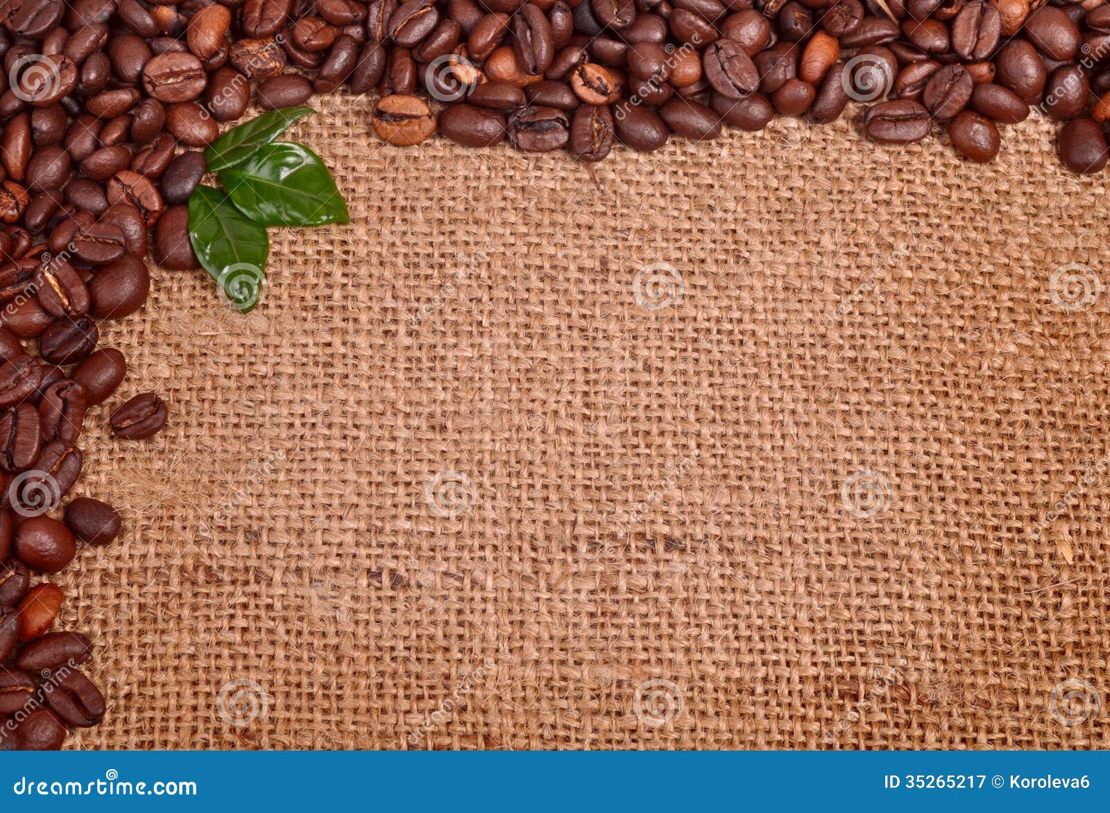 Granos de café en lona imagen de archivo. Imagen de café - 35265217