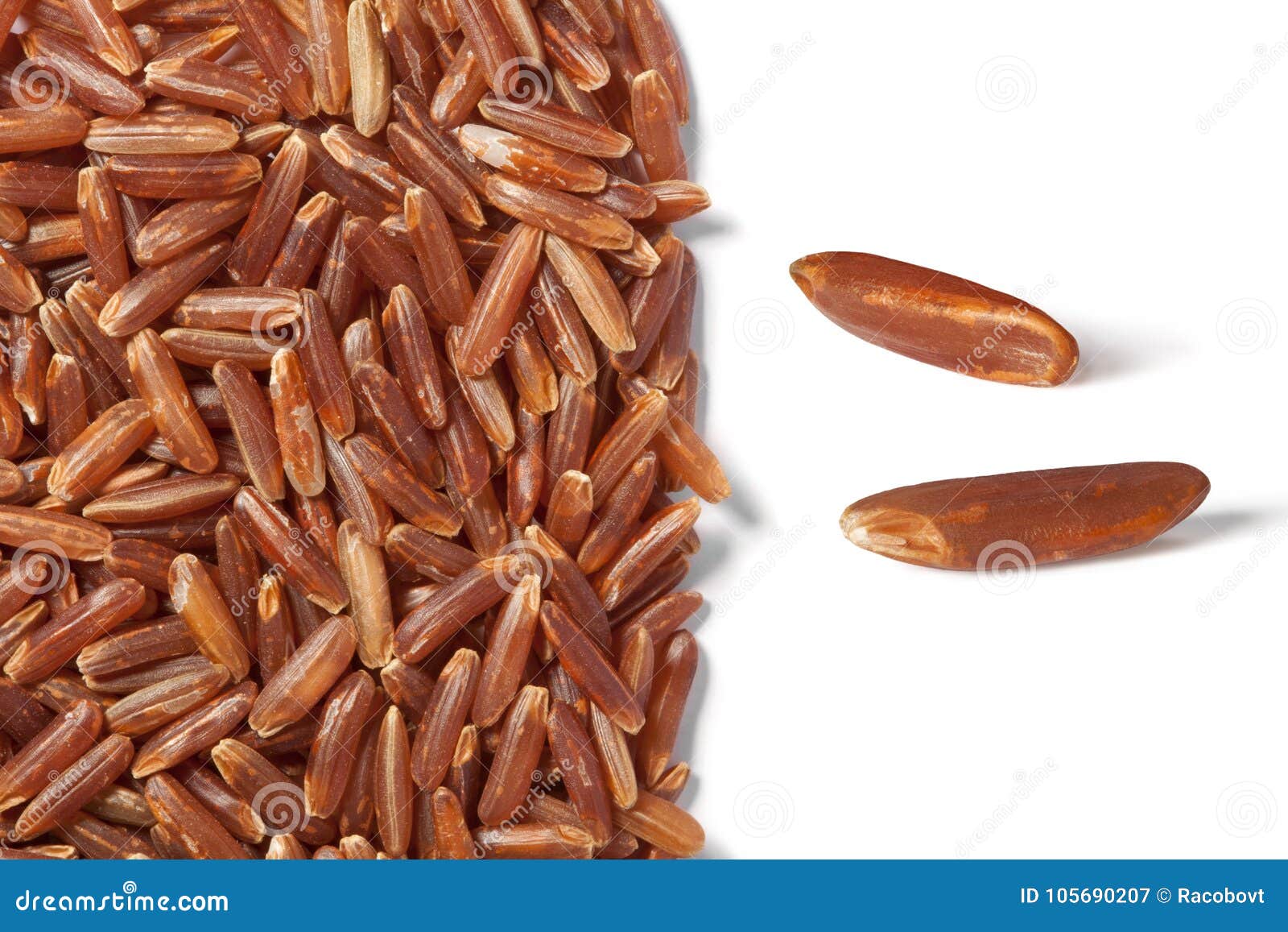 Granos del arroz rojo imagen de archivo. Imagen de agricultura - 105690207