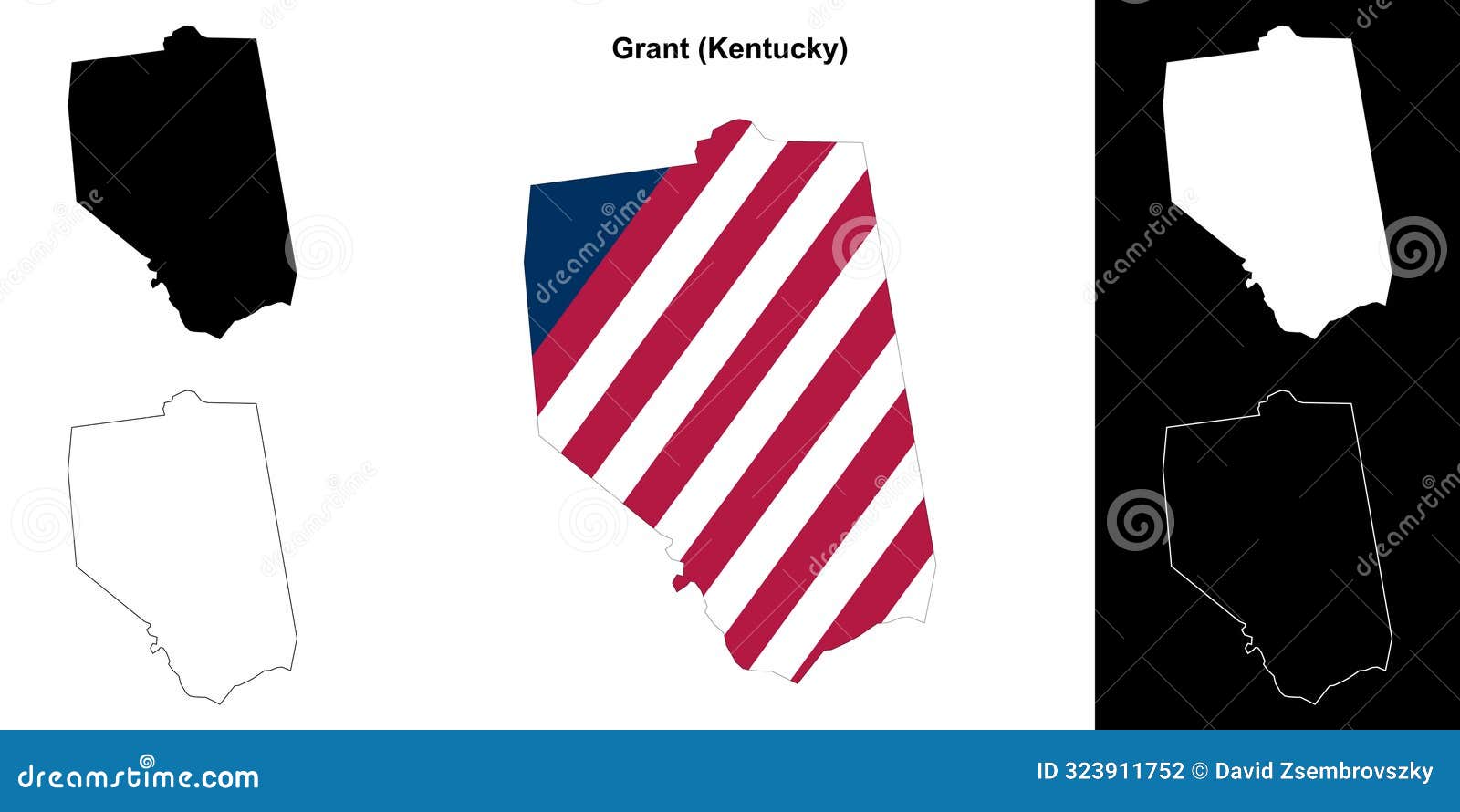 Grant outline map stock illustration. Illustration of isolated - 323911752