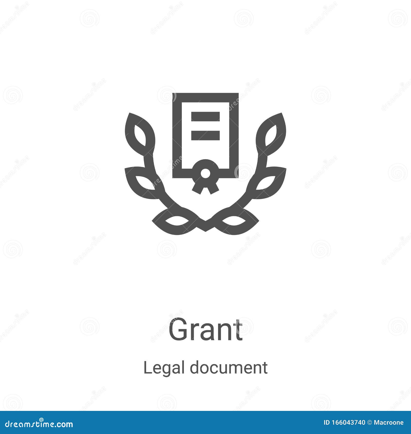 Grant Icon Vector from Legal Document Collection. Thin Line Grant ...