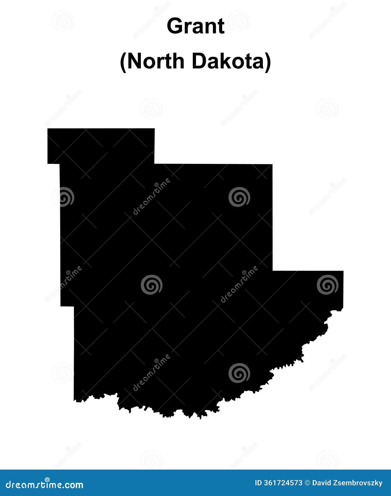 Grant Outline Map Cartoon Vector | CartoonDealer.com #357462711