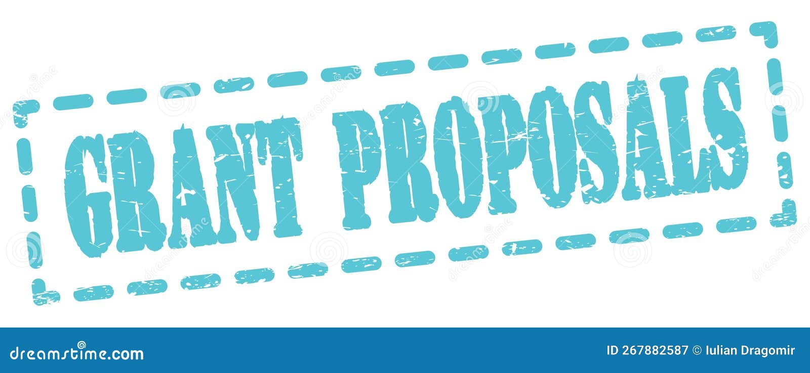 GRANT PROPOSALS Text Written on Blue Stamp Sign Stock Illustration ...