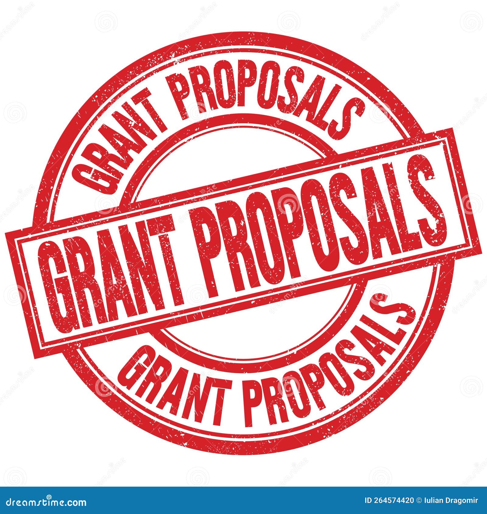 GRANT PROPOSALS Written Word on Red Stamp Sign Stock Illustration ...