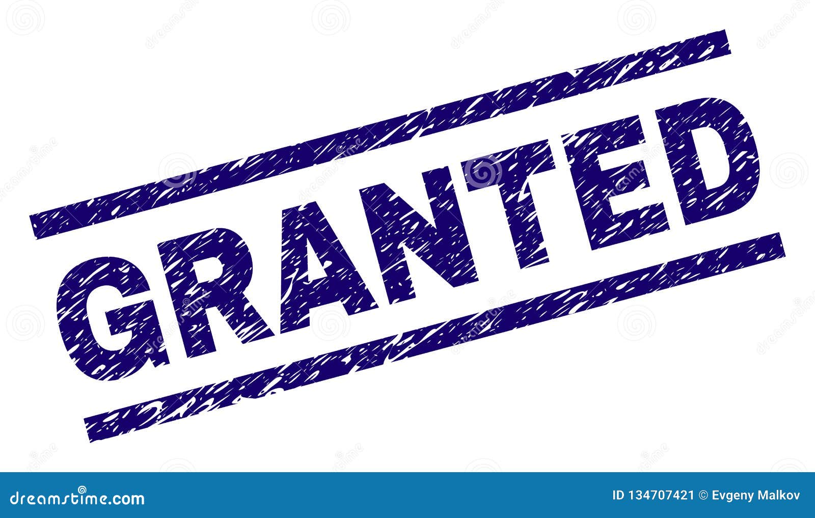 Grunge Textured GRANTED Stamp Seal Stock Vector - Illustration of ...