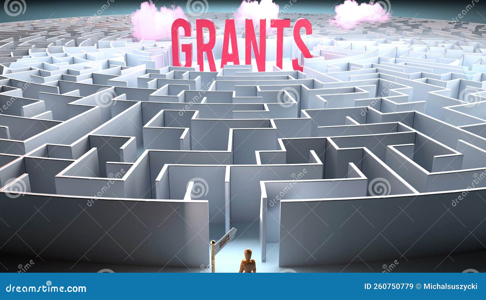 Grants and a Complicated Path To it Stock Illustration - Illustration ...
