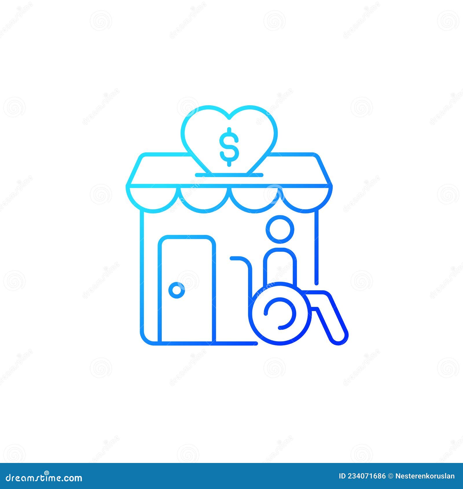 Grants for Disabled Gradient Linear Vector Icon Stock Vector ...