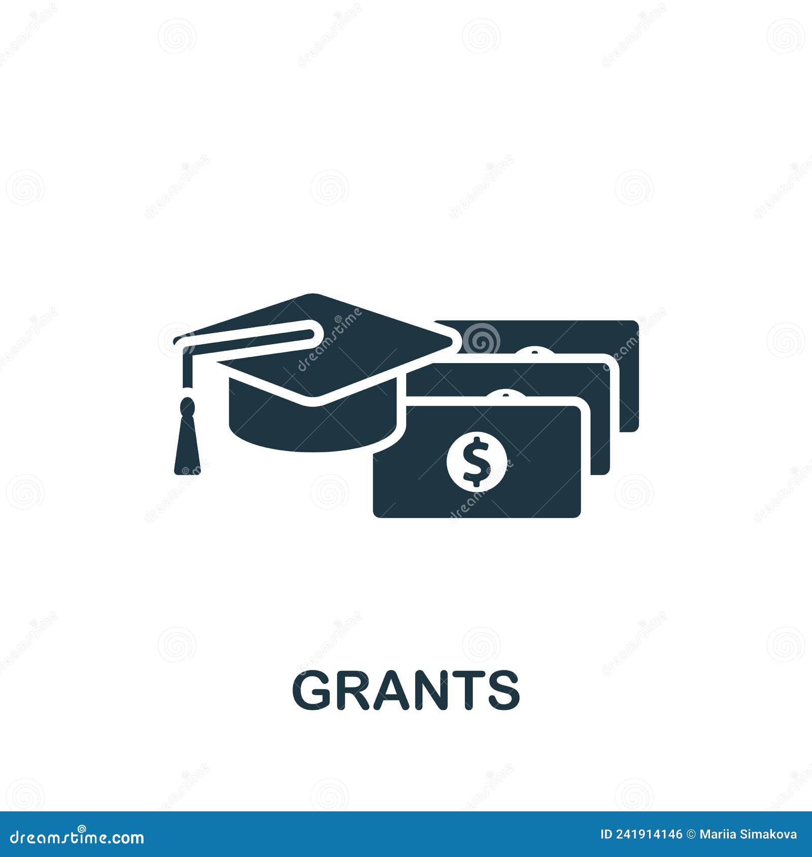 Grants Icon. Monochrome Simple Icon for Templates, Web Design and ...