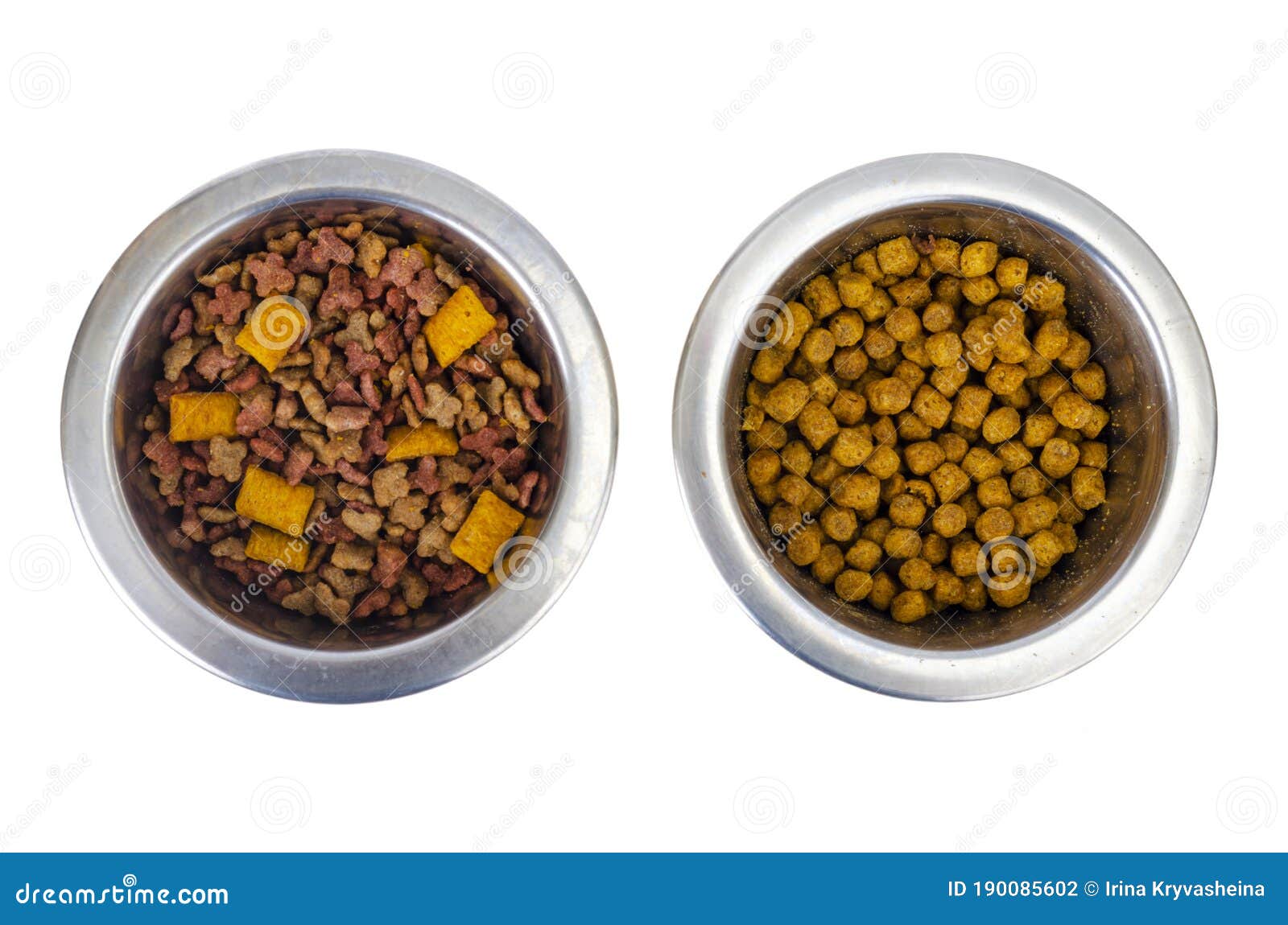 Granular Pet Food Isolated on White Background Stock Photo - Image of ...