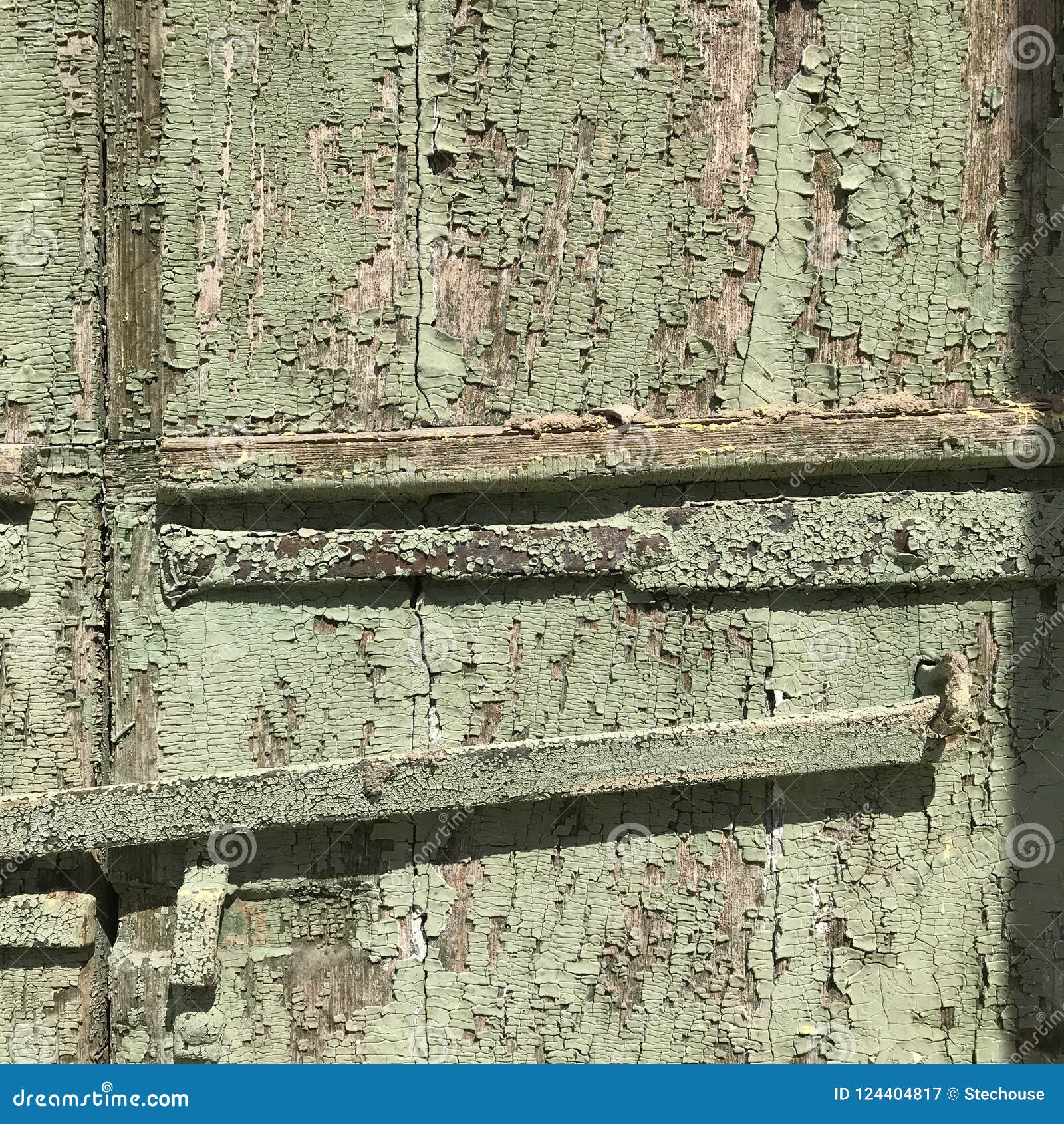 Granular and Rough Texture of Rusty Olive Green Chipped Paint Split by ...