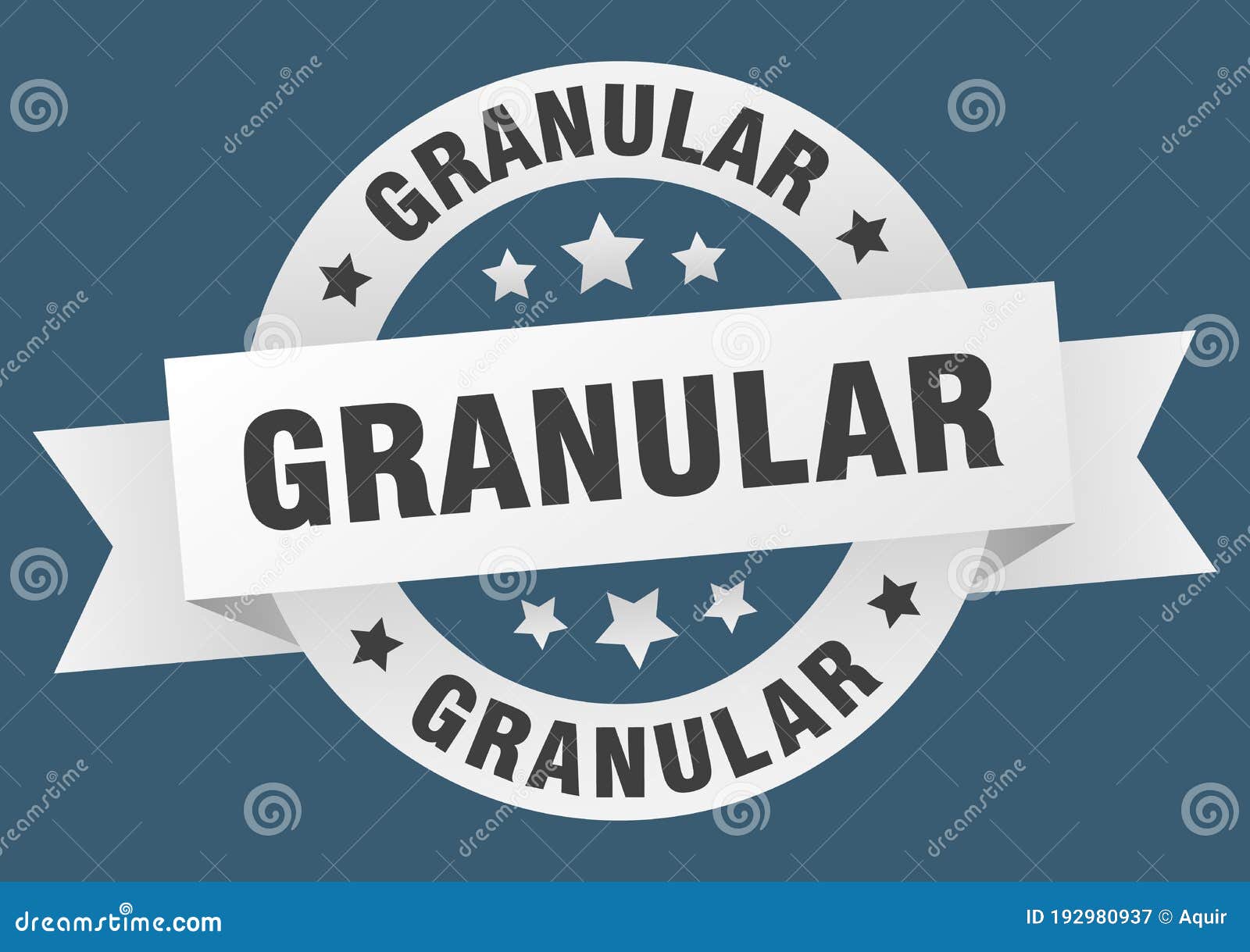 Granular Round Ribbon Isolated Label. Granular Sign Stock Vector ...