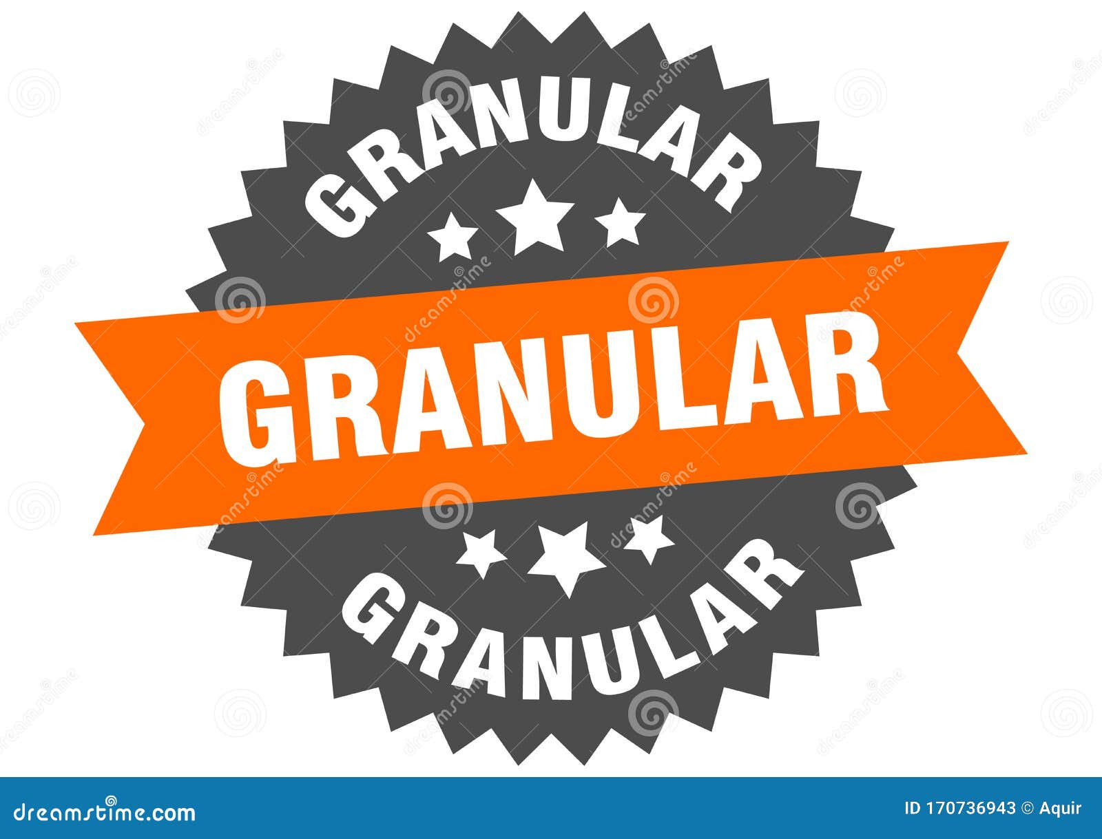 Granular Sign. Granular Circular Band Label. Granular Sticker Stock ...
