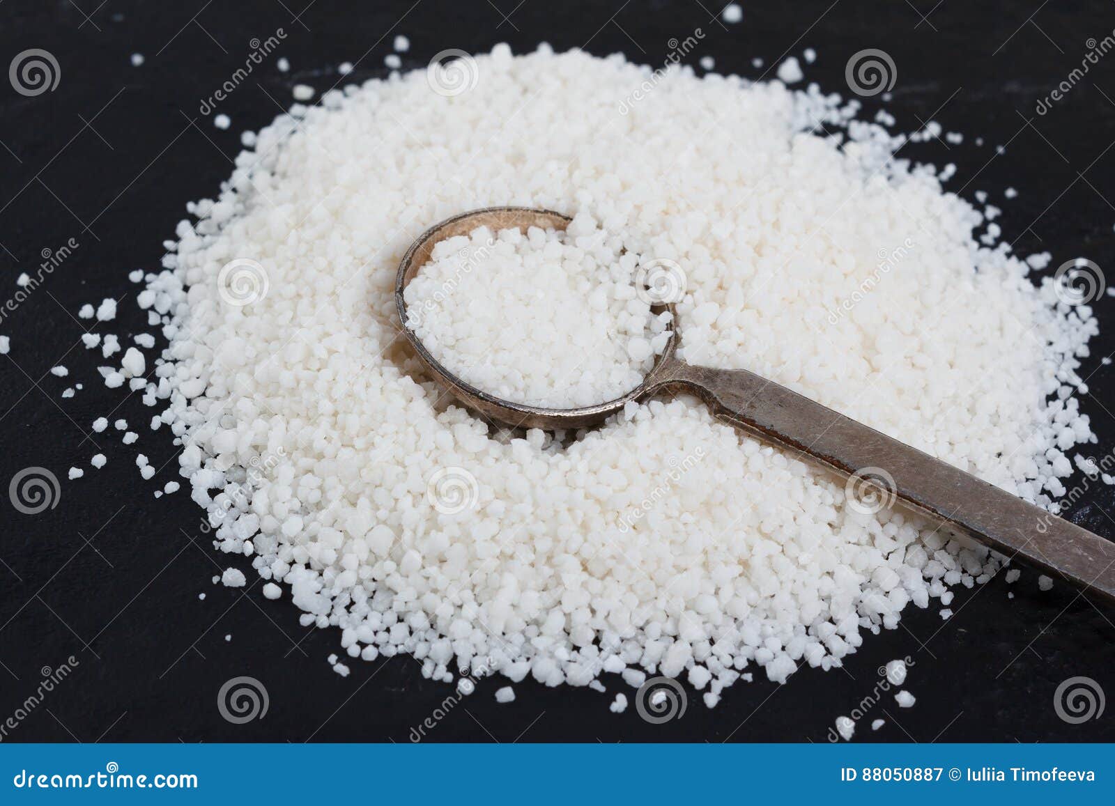 Granulated Cassava Tapioca on Black Background Stock Image - Image of ...