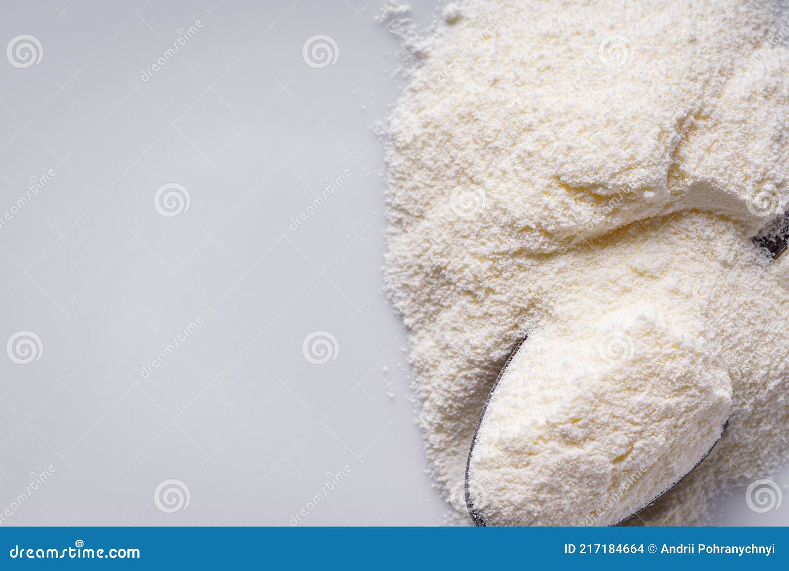 Granulated Milk Powder on a White Acrylic Background Stock Photo ...