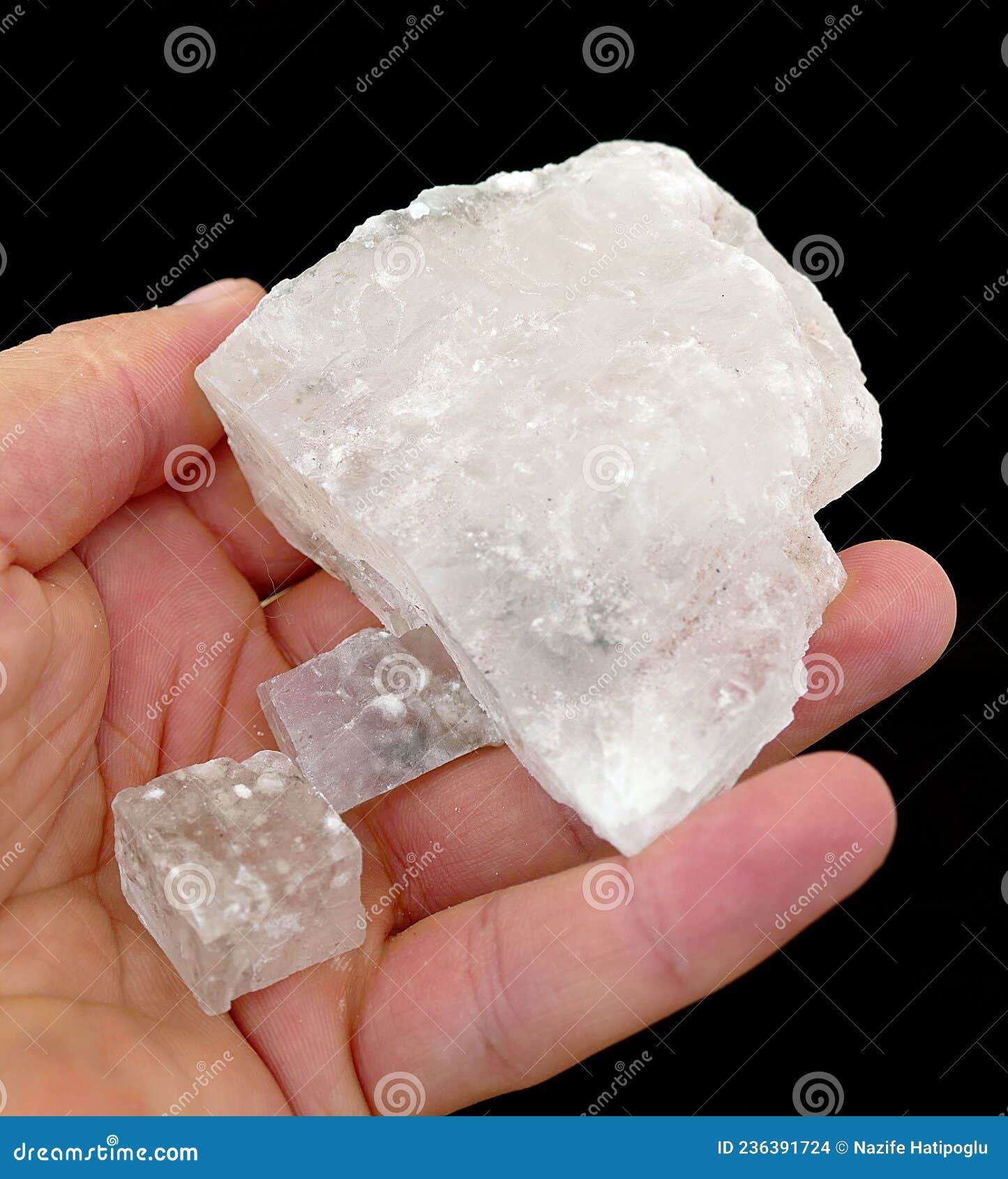 Granulated and Powdered Rock Salt, Close-up Chunks of Rock Salt Stock ...
